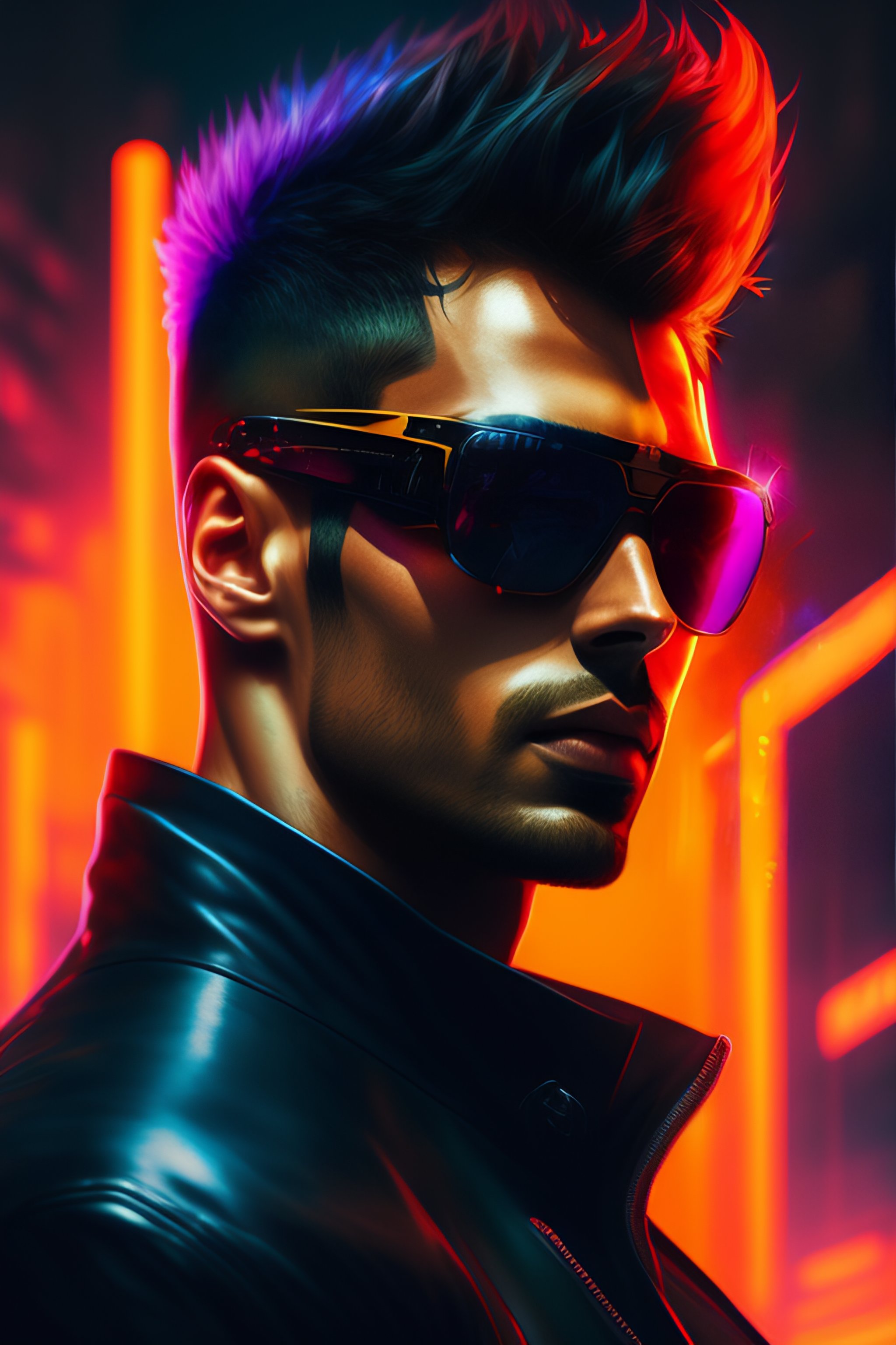 Lexica - Theo james as cyclops, cyberpunk futuristic neon, by ismail ...