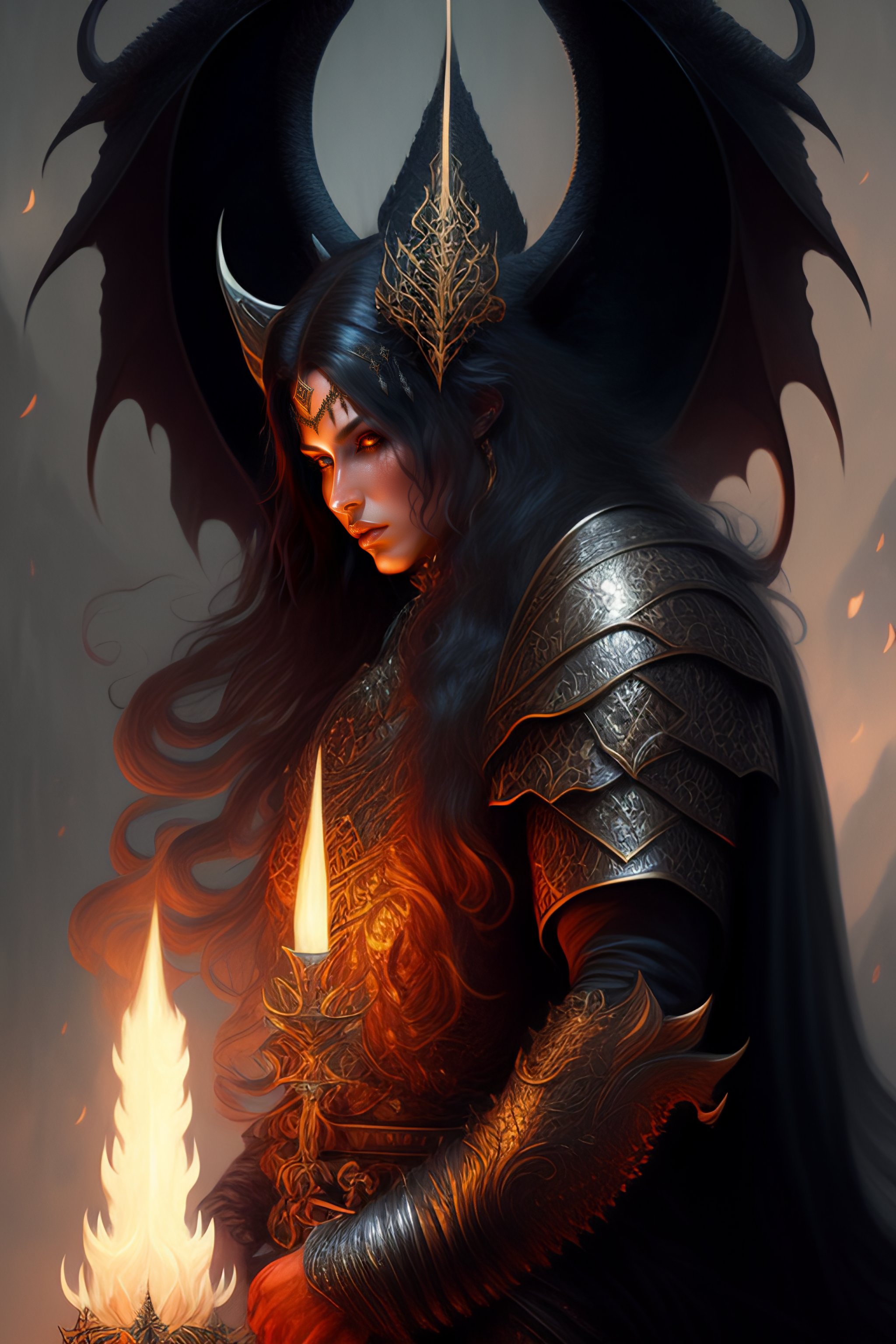 Lexica - A beautiful satanic black metal album cover of a satanic ...