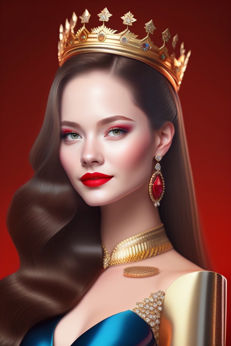 Lexica - Mackenzie Foy , red lips, queen, crown, princess