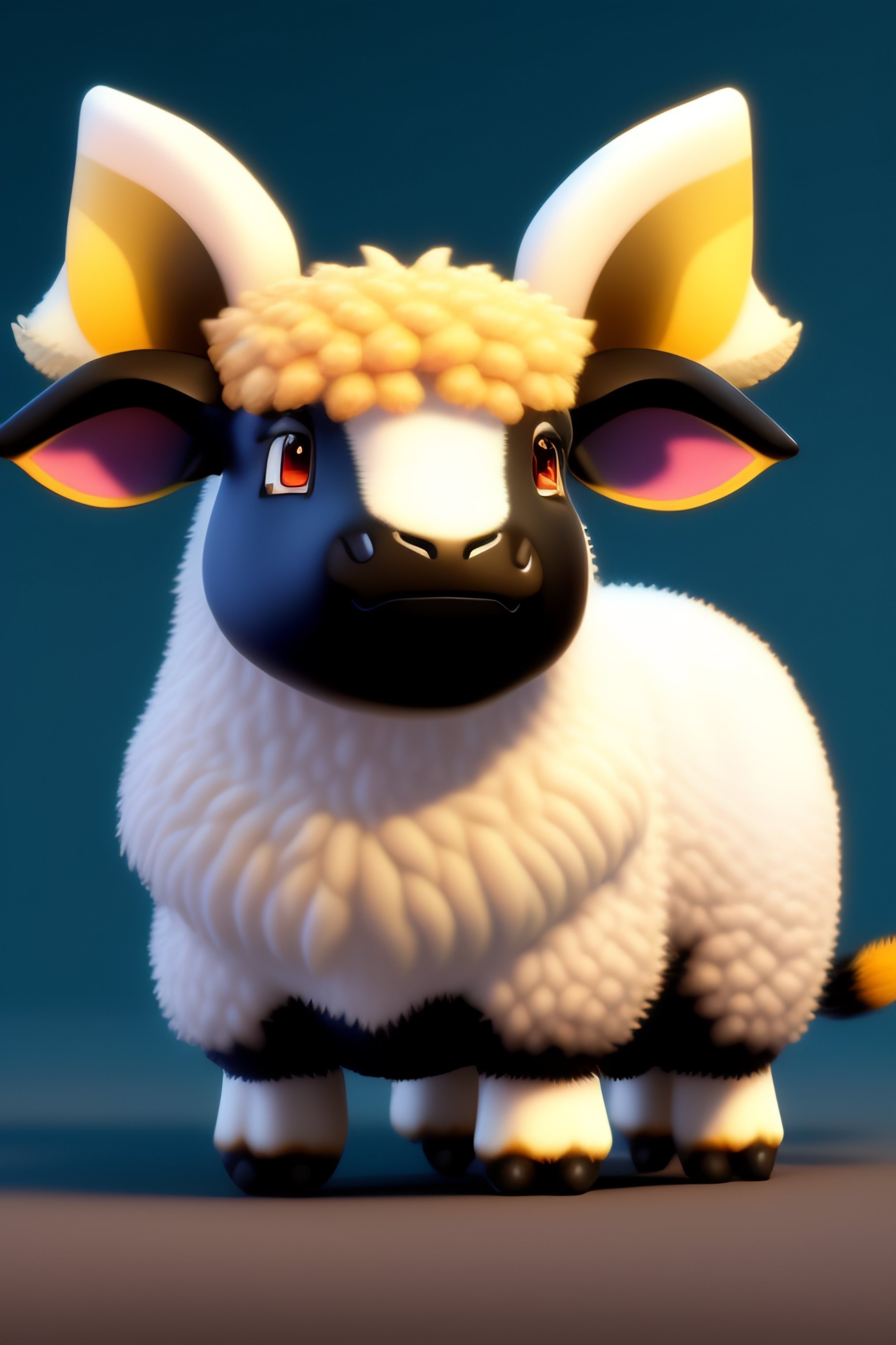 Lexica - A pokemon that looks like a cow mixed with a sheep with wings ...