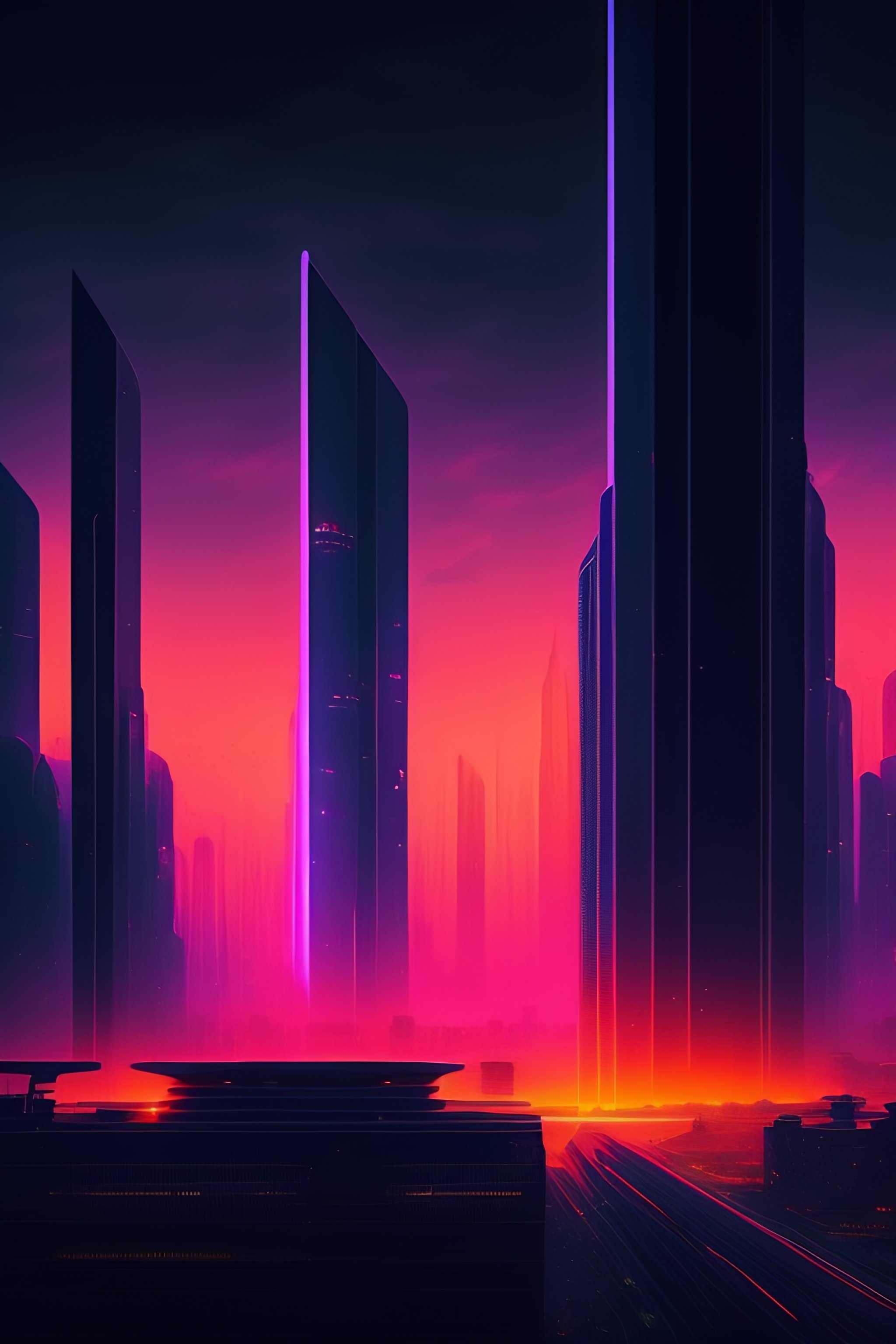 Lexica - Illustration of a dead city, dark, melancholic, futuristic ...