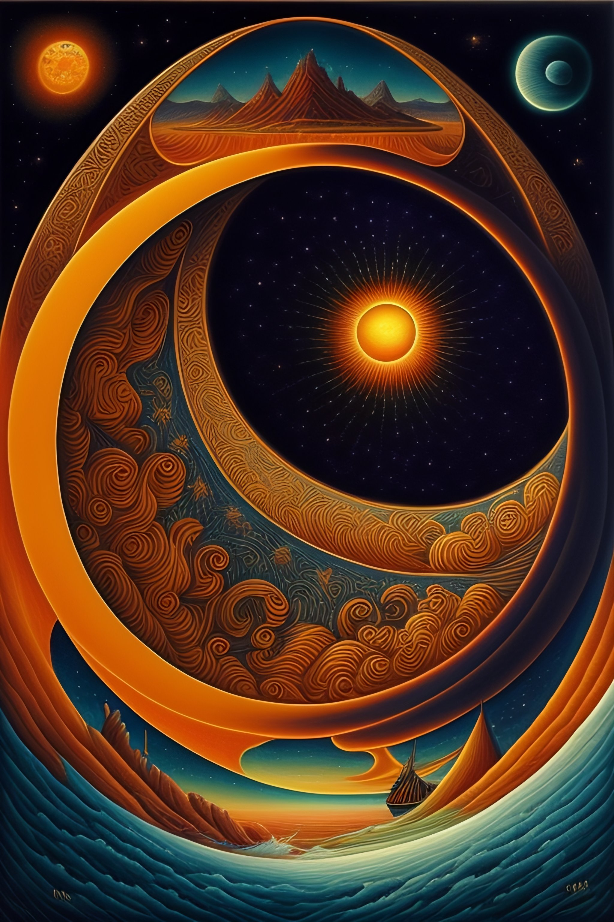 Lexica - The north surrealist zodiac, art by johfra bosschart