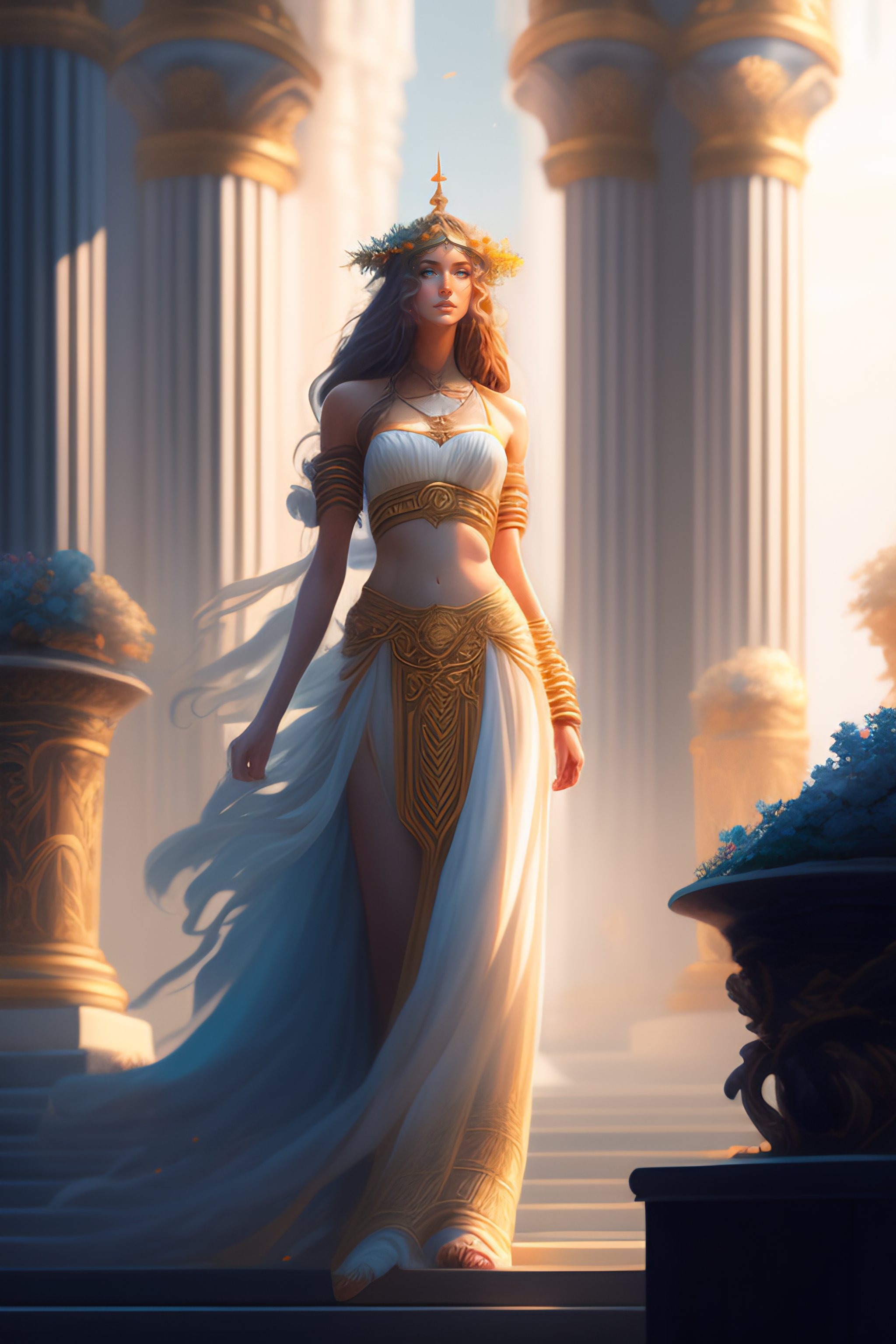 Lexica - Highly detailed full body of Eurydice Greek mythology, stephen bliss, unreal engine ...