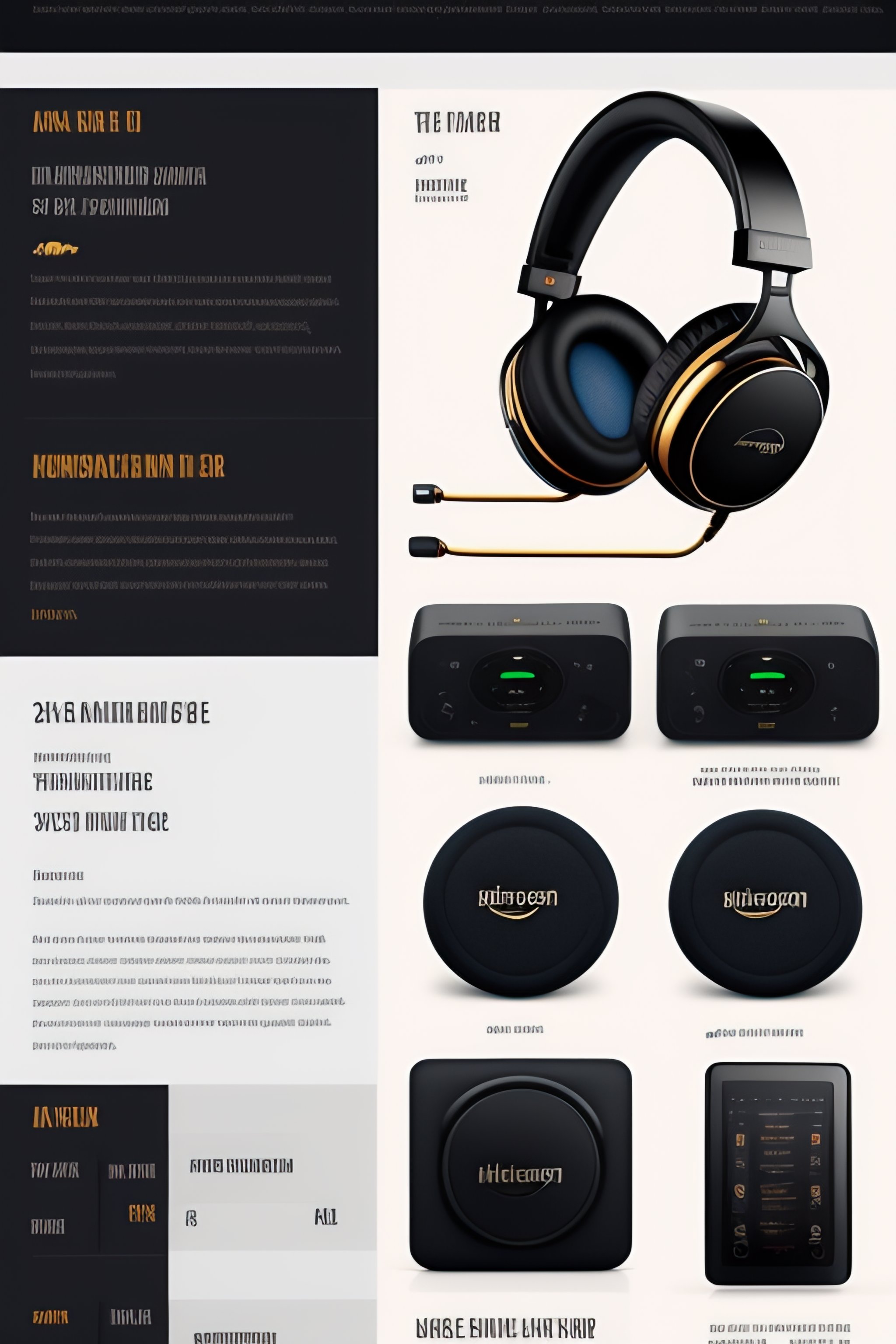 Lexica - Amazon Product headphone listing design infographics
