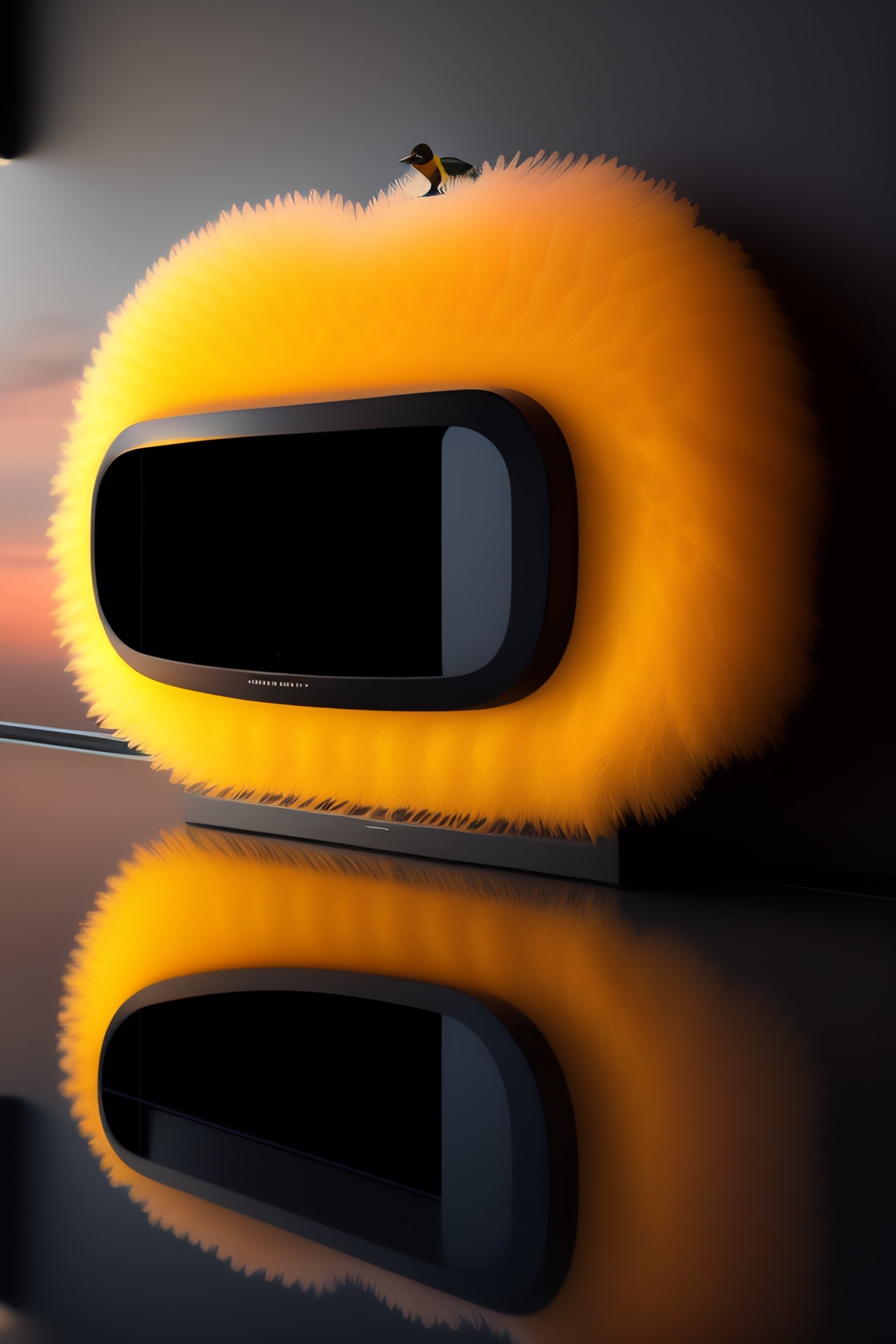 Lexica - Television shaped like a duck made out of feathers tv duck ...