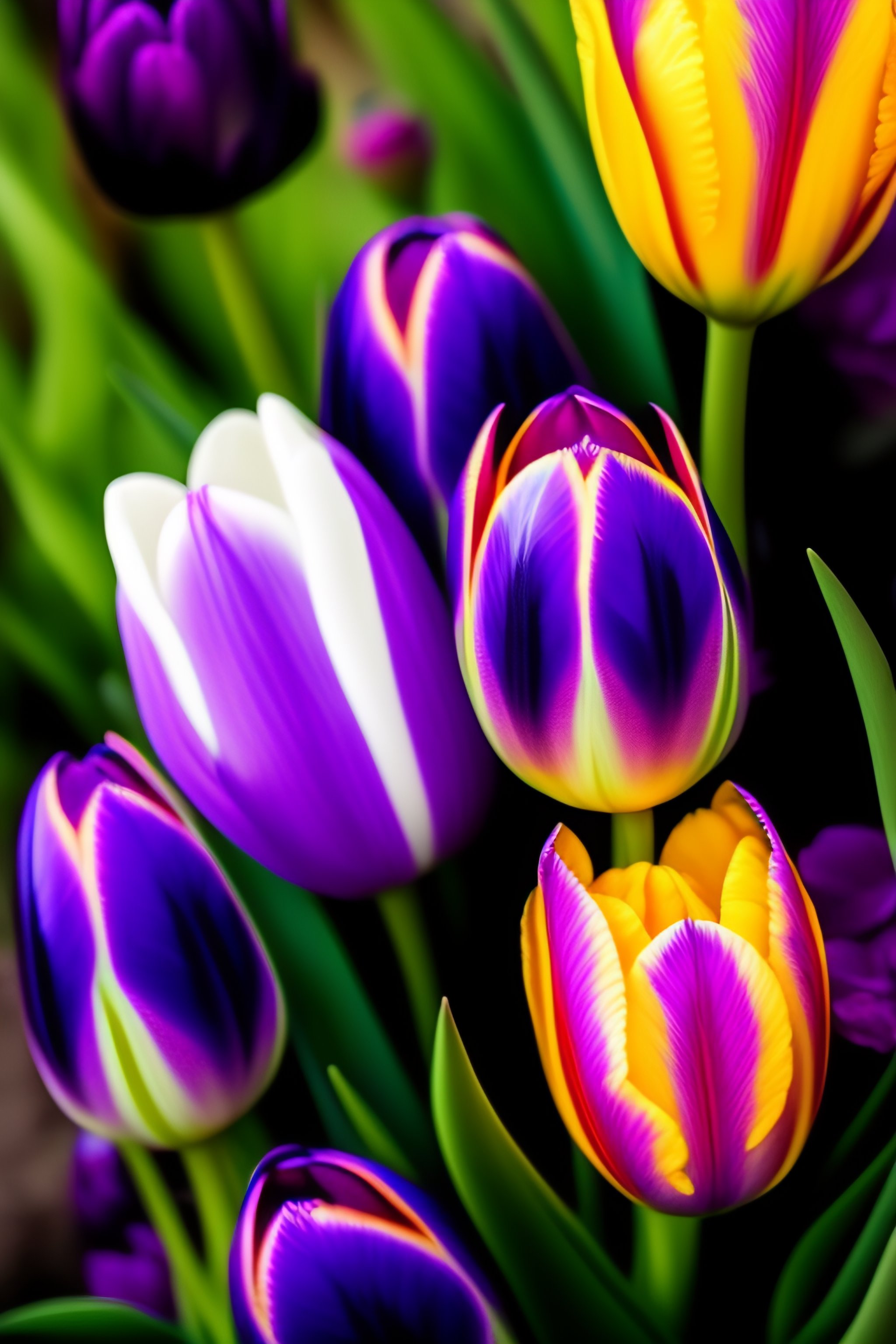 Lexica - Exotic and rares purpure tulips, alien ambient like a rory ...
