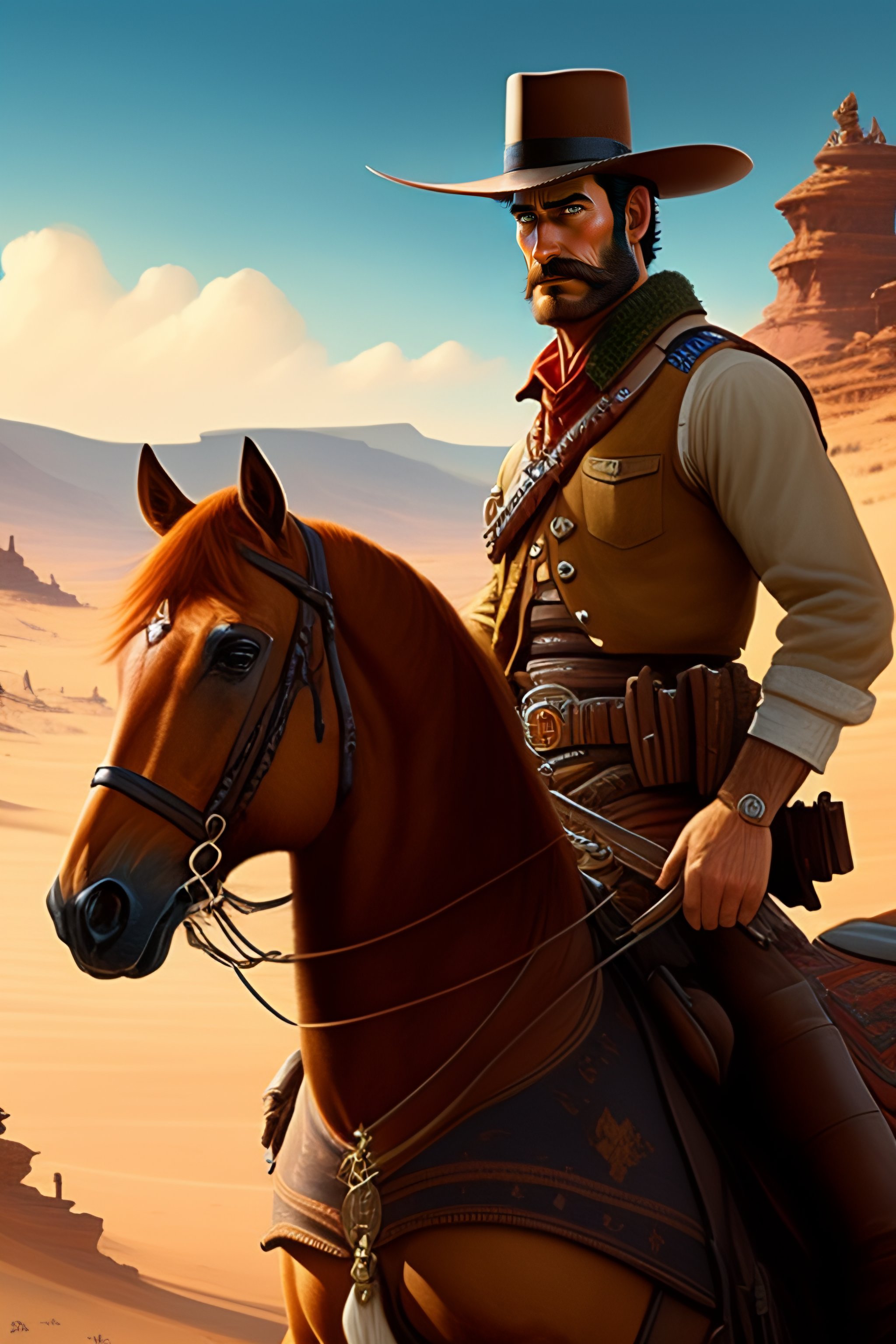 Lexica - Woody from Toy Story on a The Good, the Bad, The Ugly movie ...