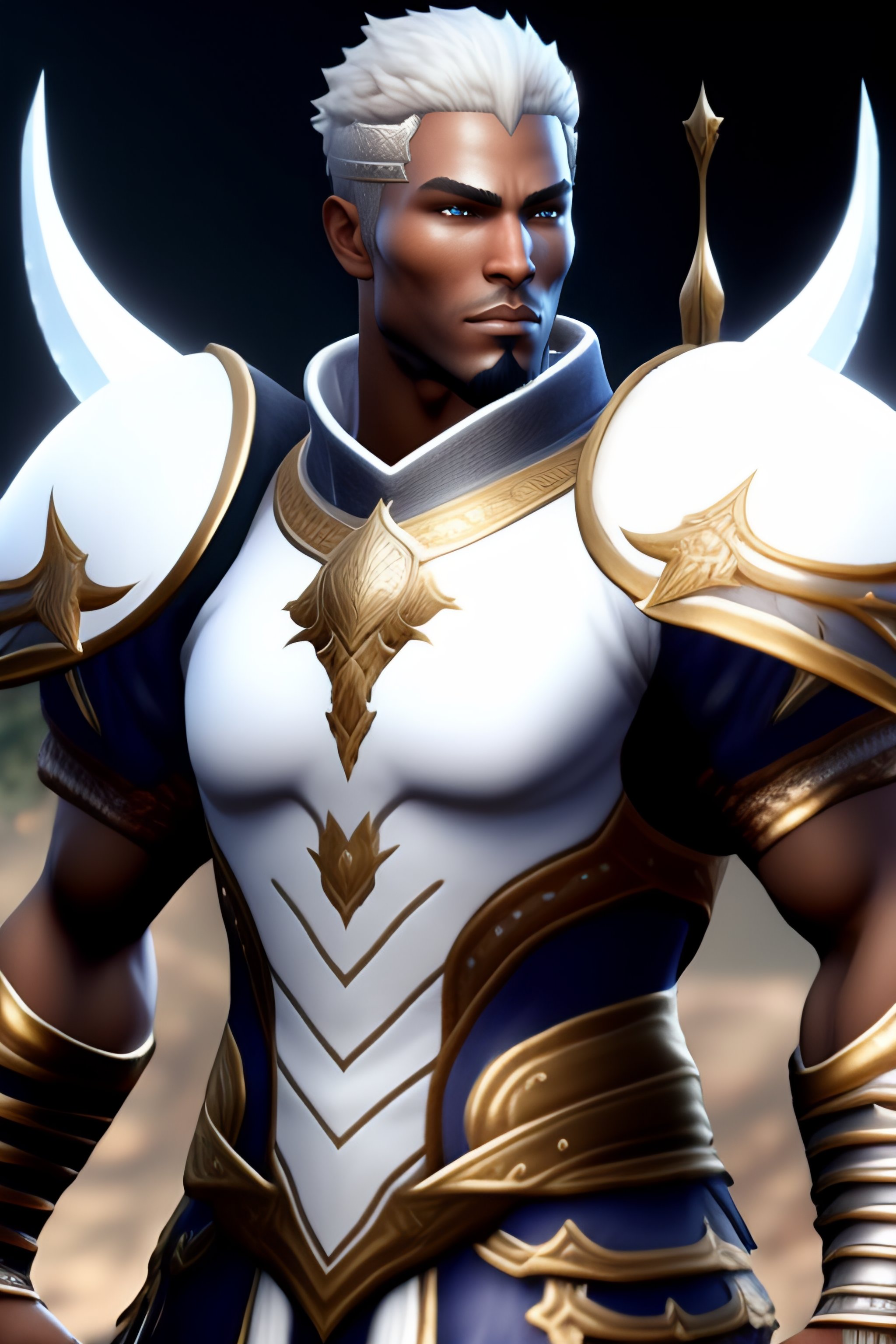 Lexica - Male human warrior wearing white majestic armor from lineage2 ...