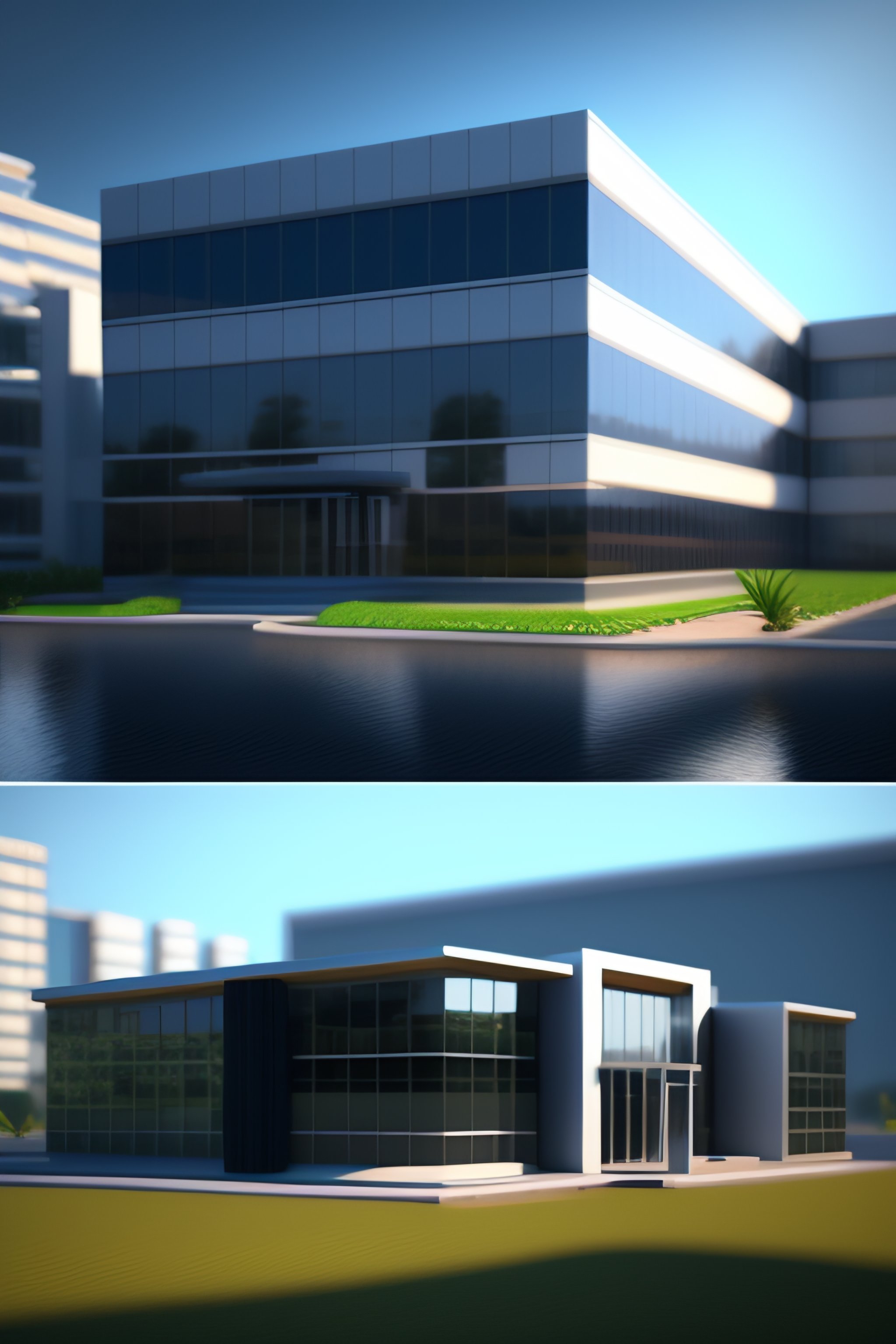 Lexica - Corporate building in the metaverse, 3D, Unreal engine ...