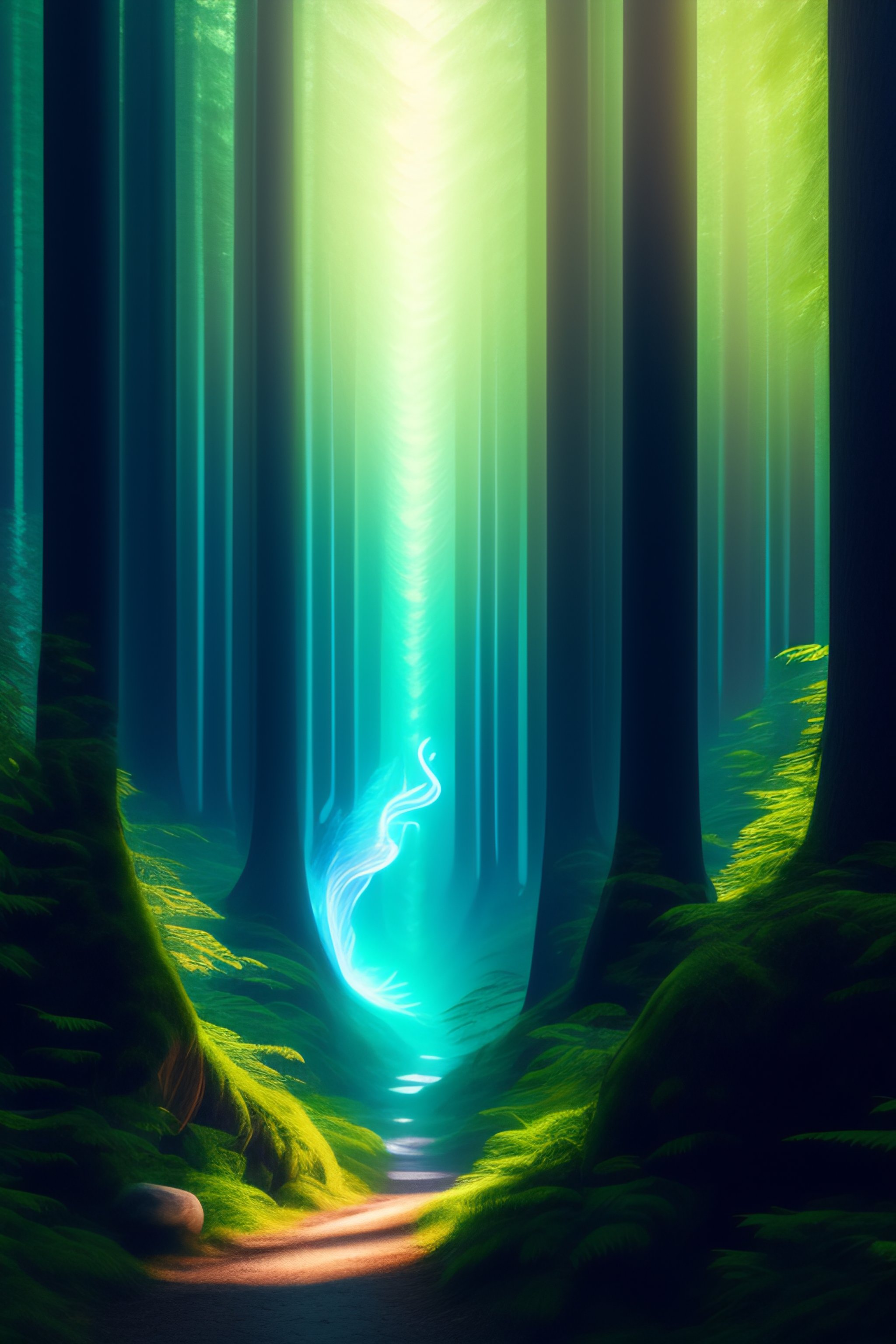 Lexica - 4k, art, mana beast in dark forest