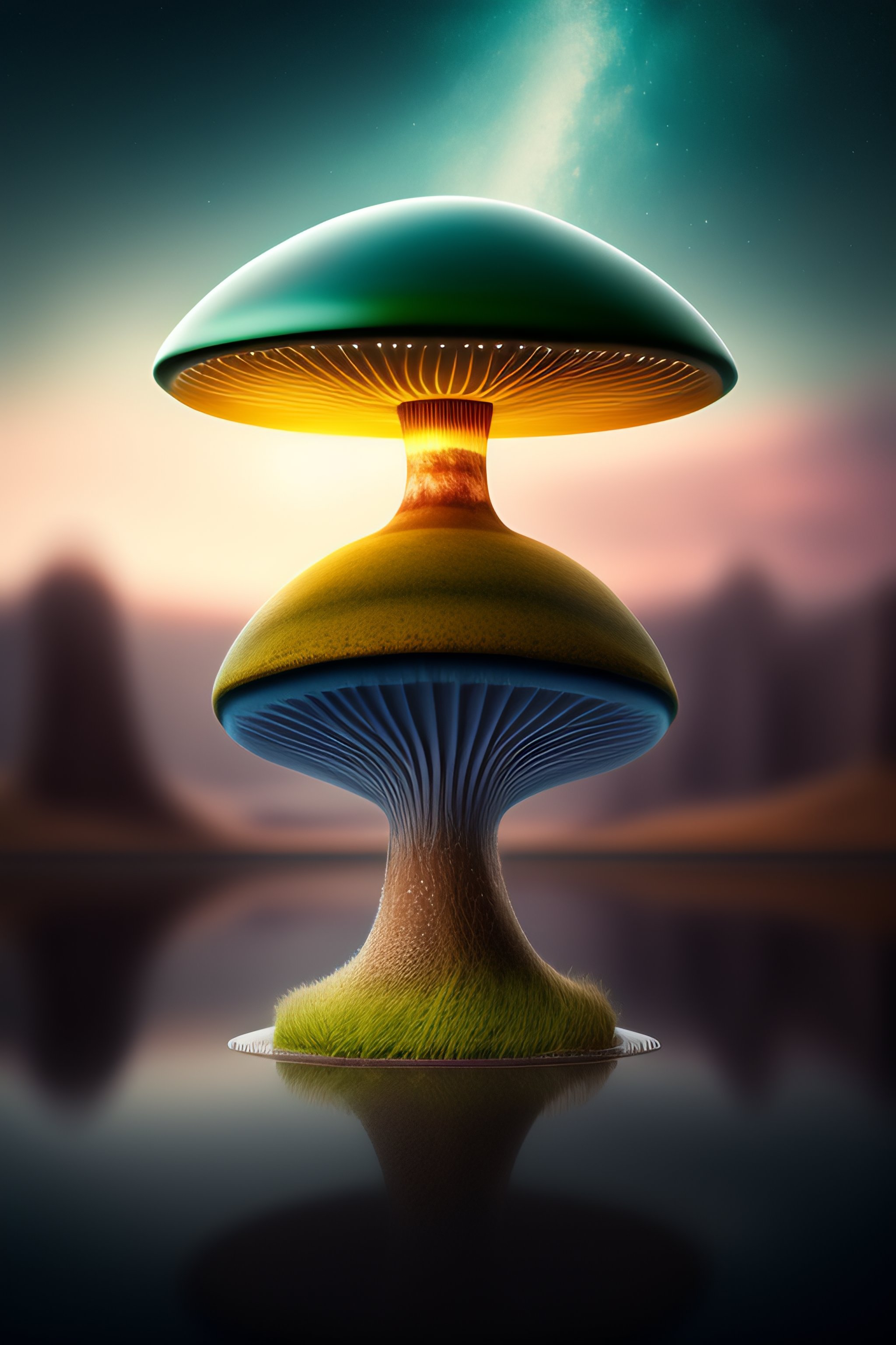 Lexica - Alien ufo mushroom human