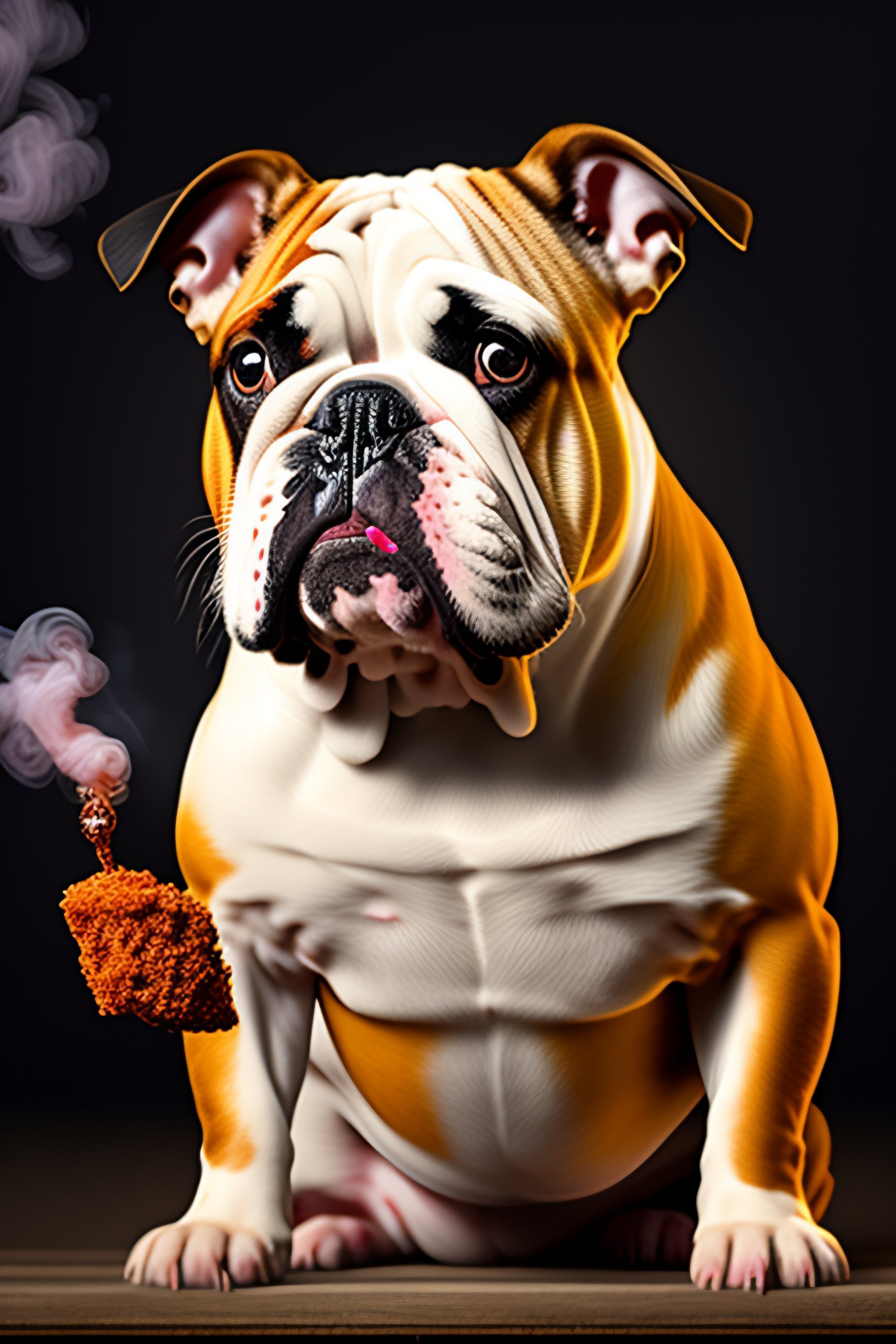 Bulldog Smoking Cigar