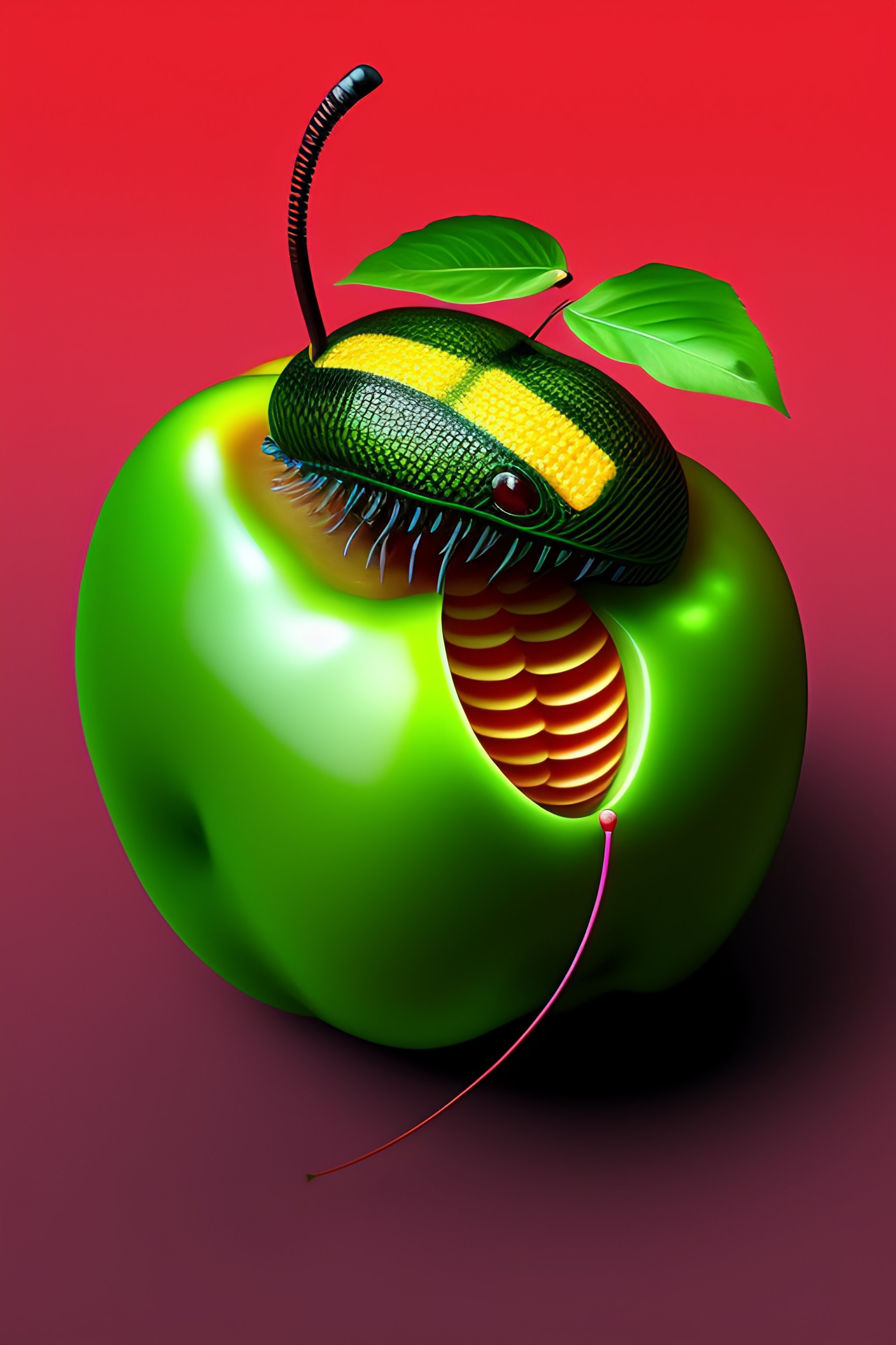 Lexica Cyber Worm Eat Apple