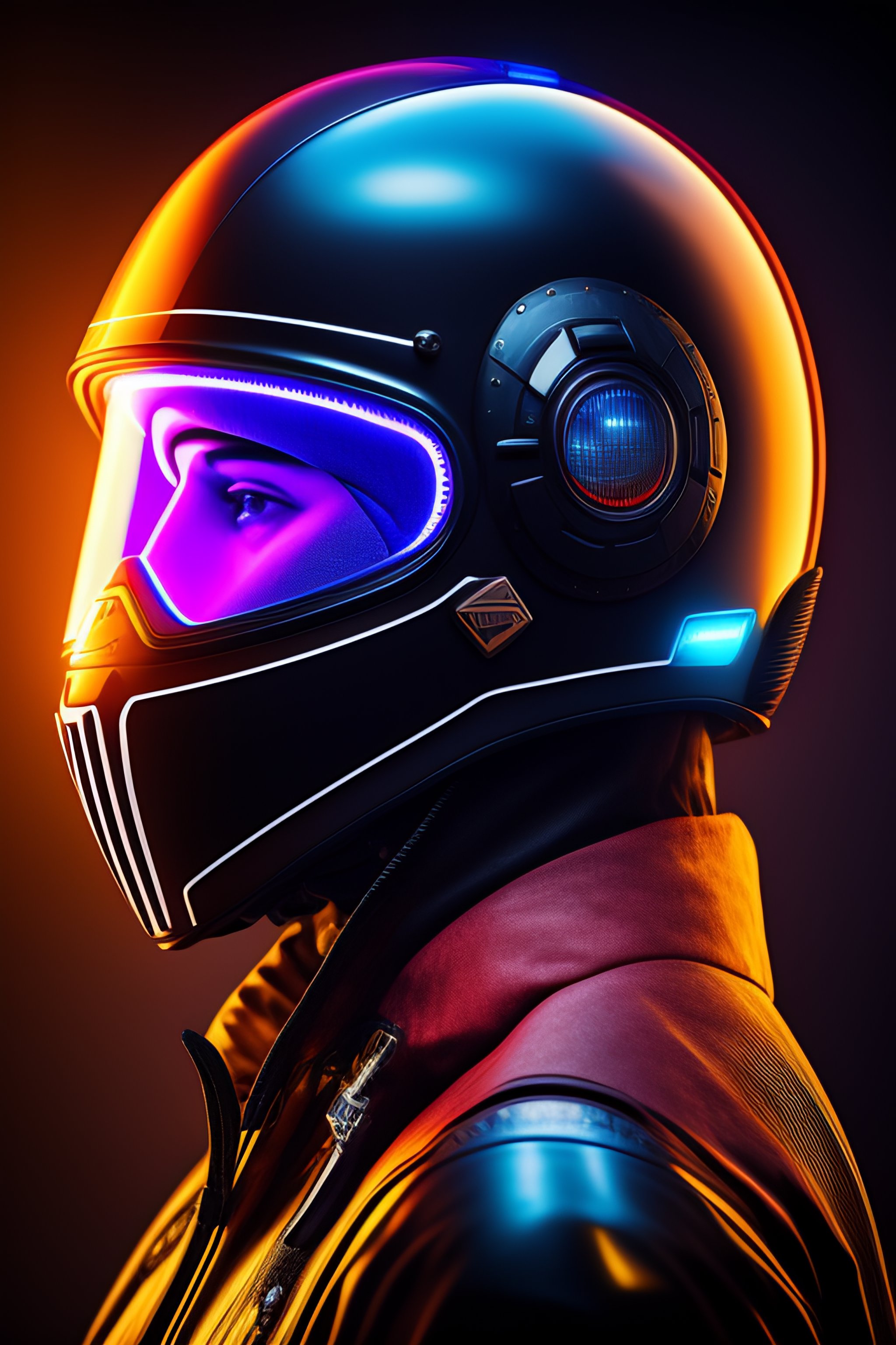 Lexica - Front view of a jet fighter pilot helmet,retrofuturistic ...