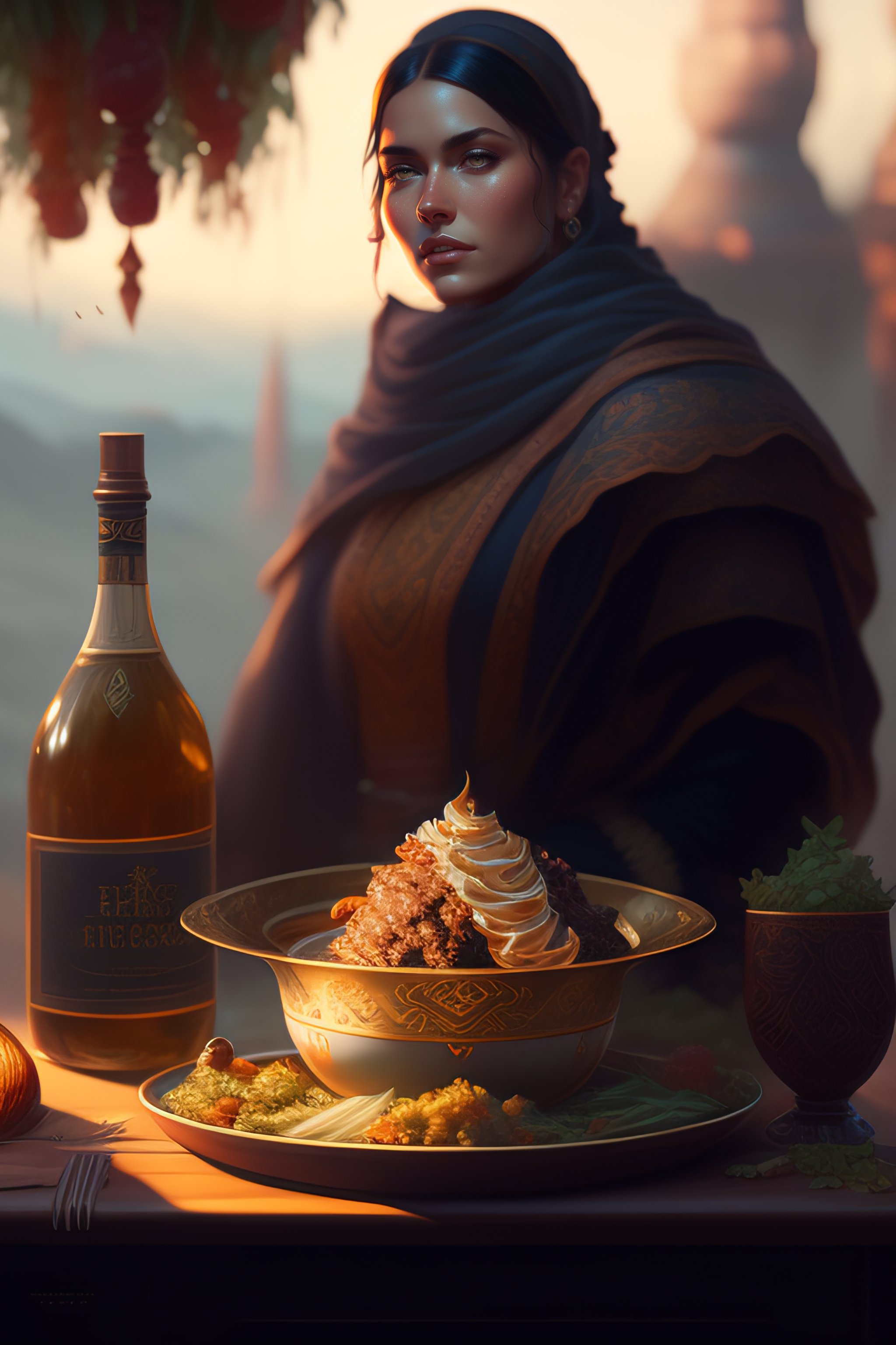 Lexica - Highly detailed bowl beef stroganoff, stephen bliss, unreal ...
