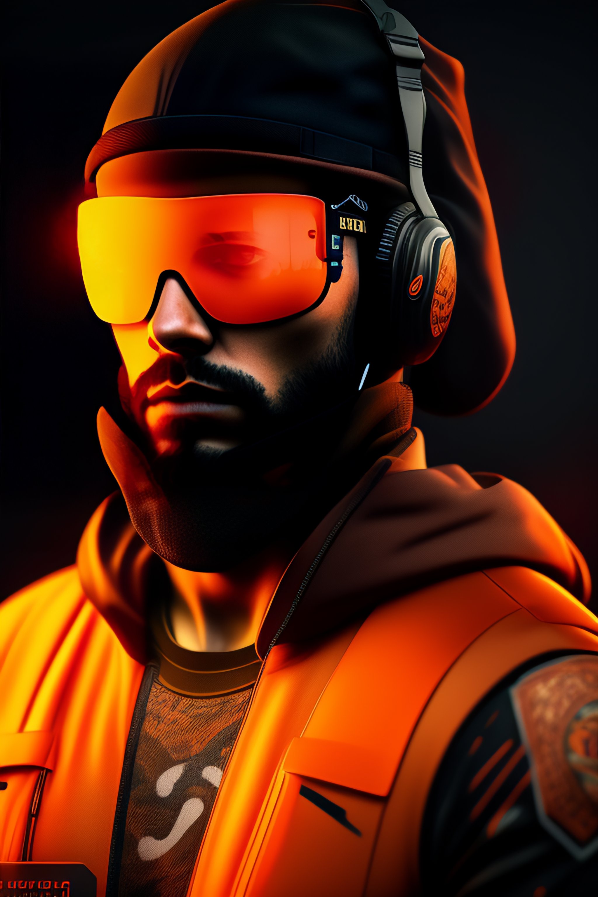 Lexica - CS-GO man terrorist, with tattos in the body, hollographic ...