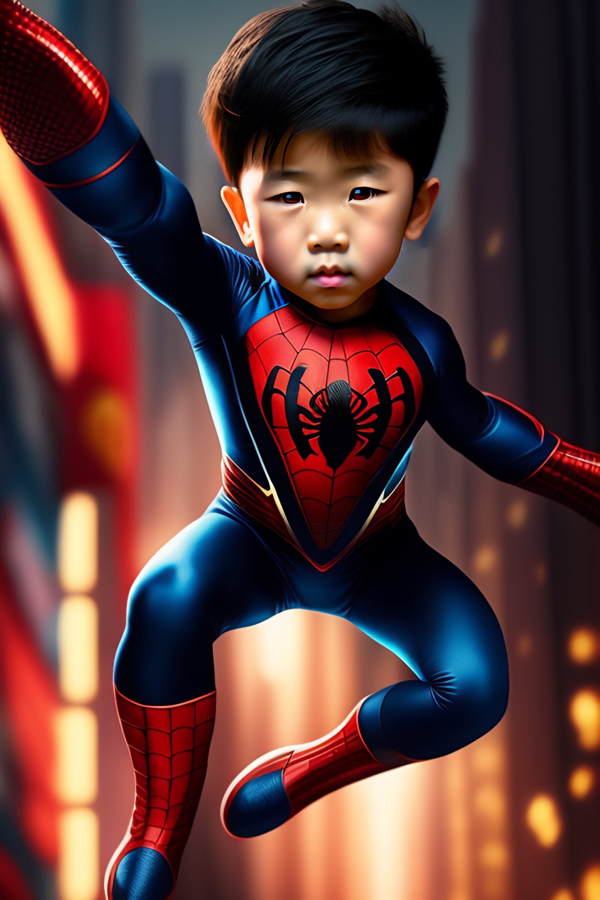 Lexica - Asian boy as spiderman