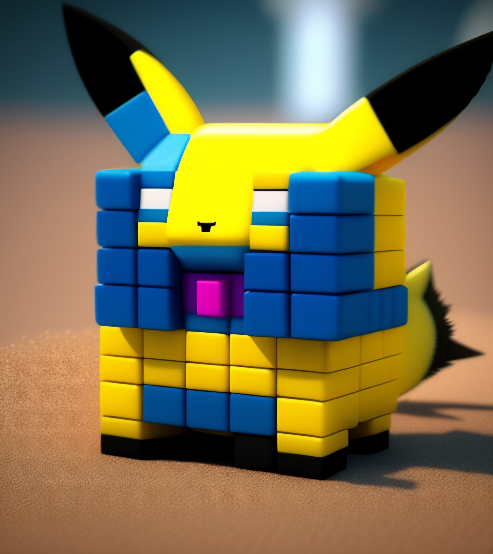 Lexica - Pikachu built in Minecraft blocks