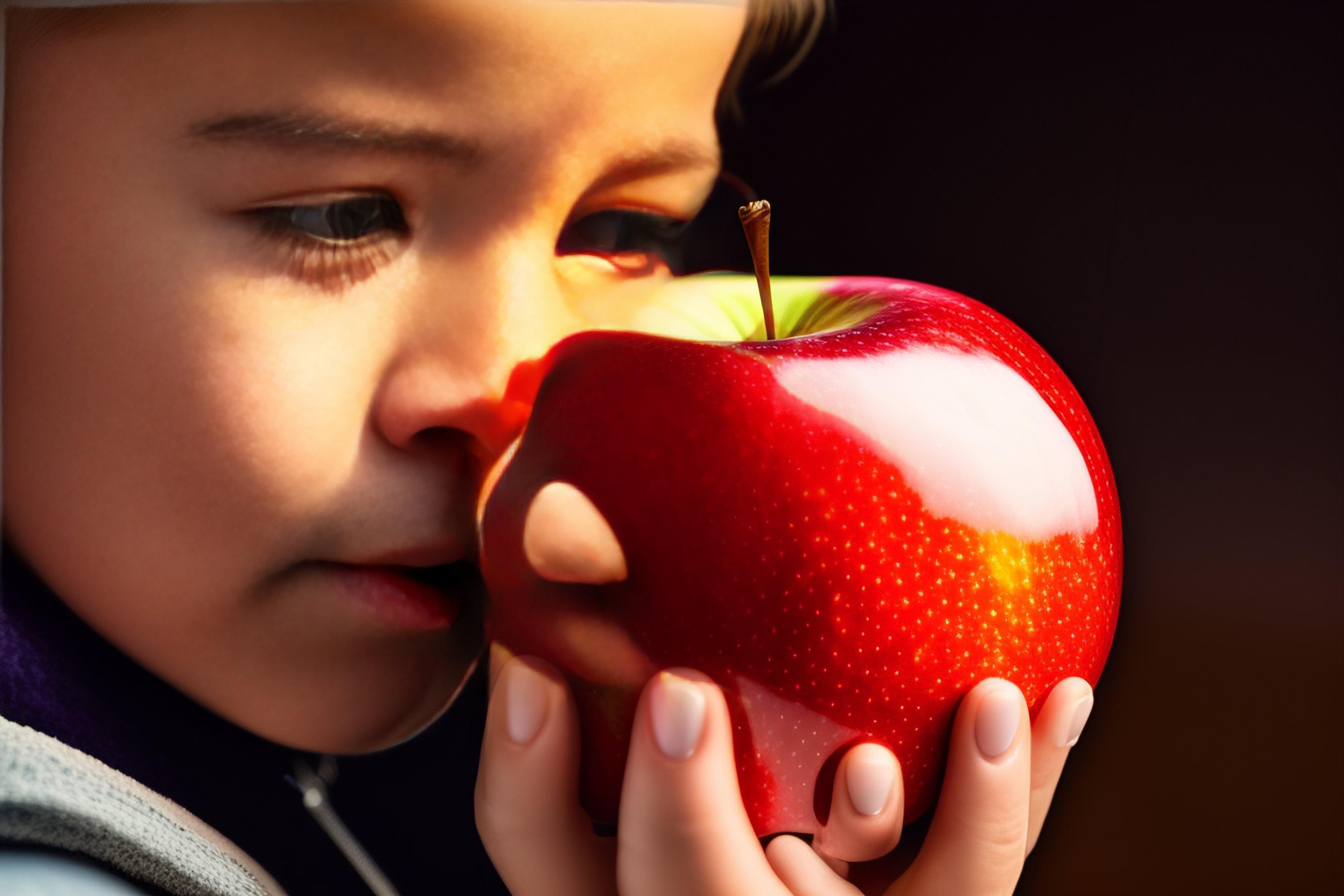 Lexica - Handsome holding an apple