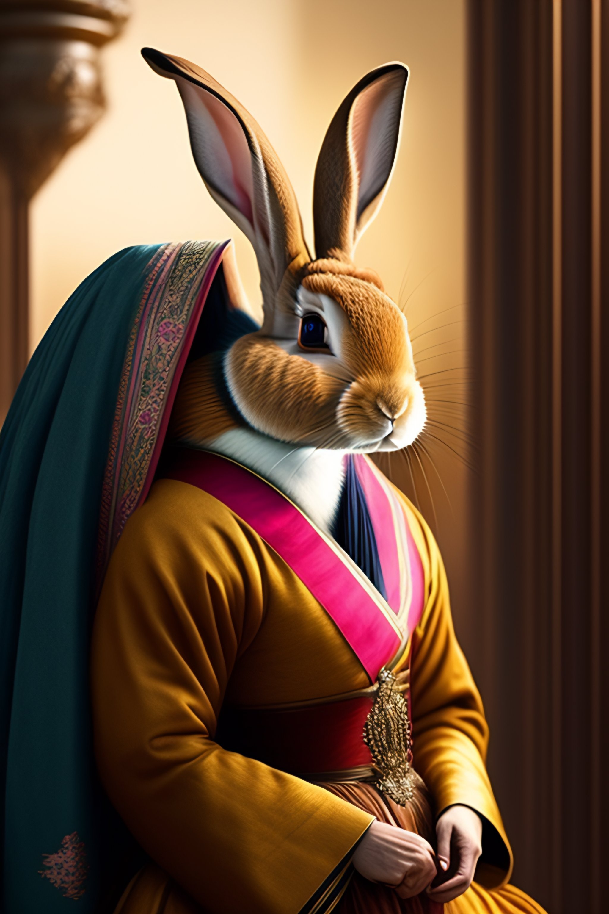 Lexica - Rabbit wearing Han bok