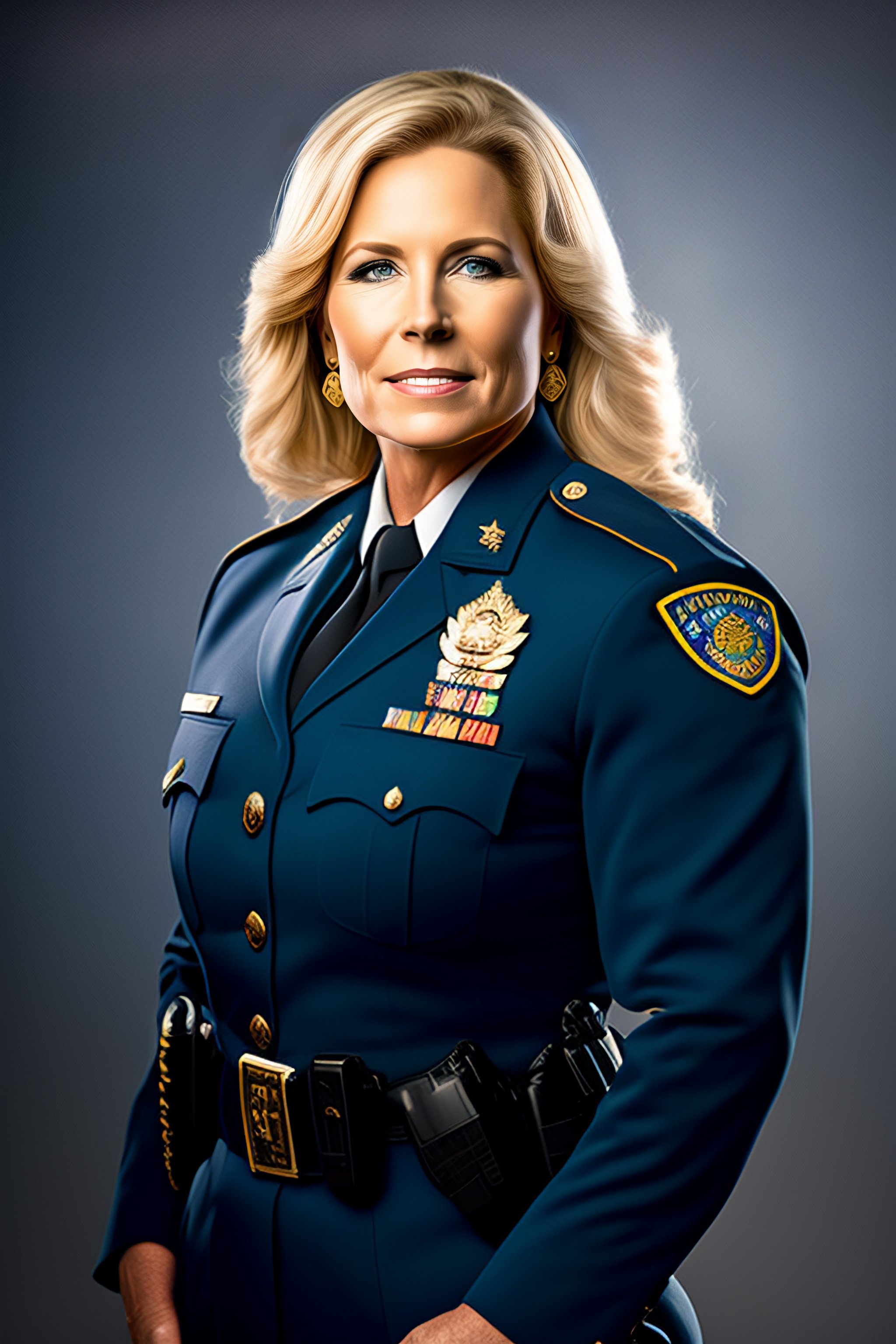 Lexica - Liz Cheney as a female police officer, realistic detailed ...