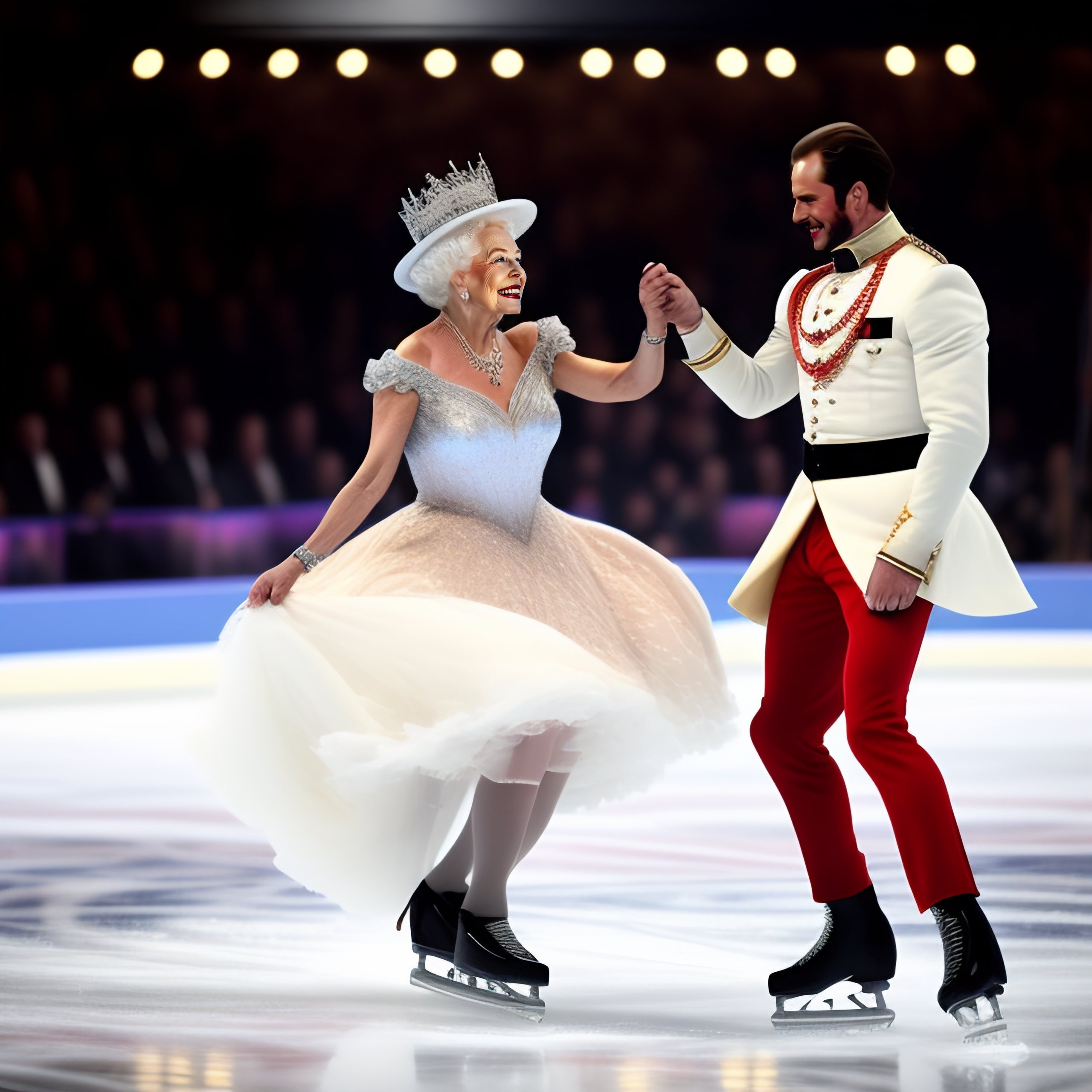 Lexica - Queen Elizabeth dancing on ice