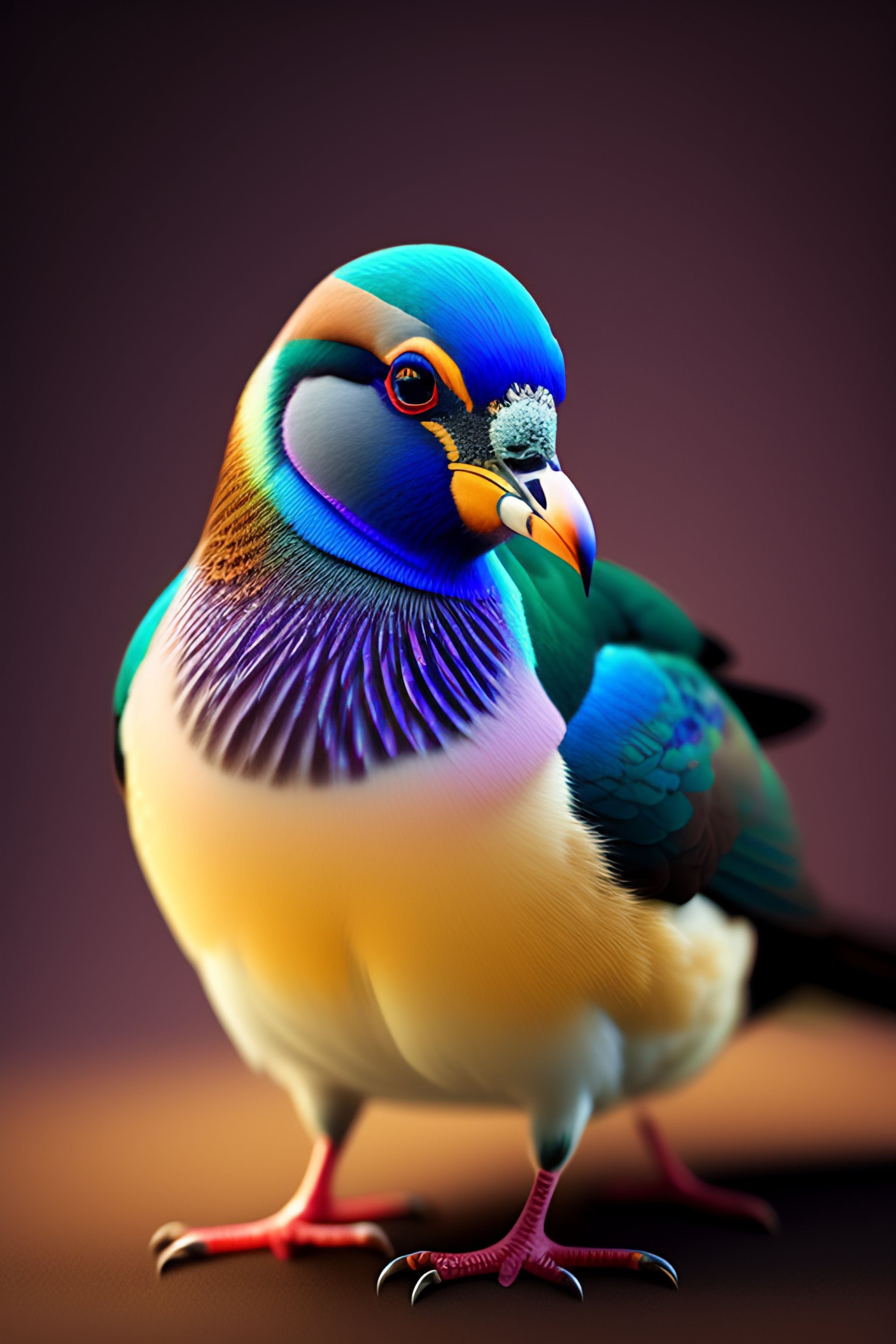 Lexica - 3d render of the. beautiful pigeon, real photo