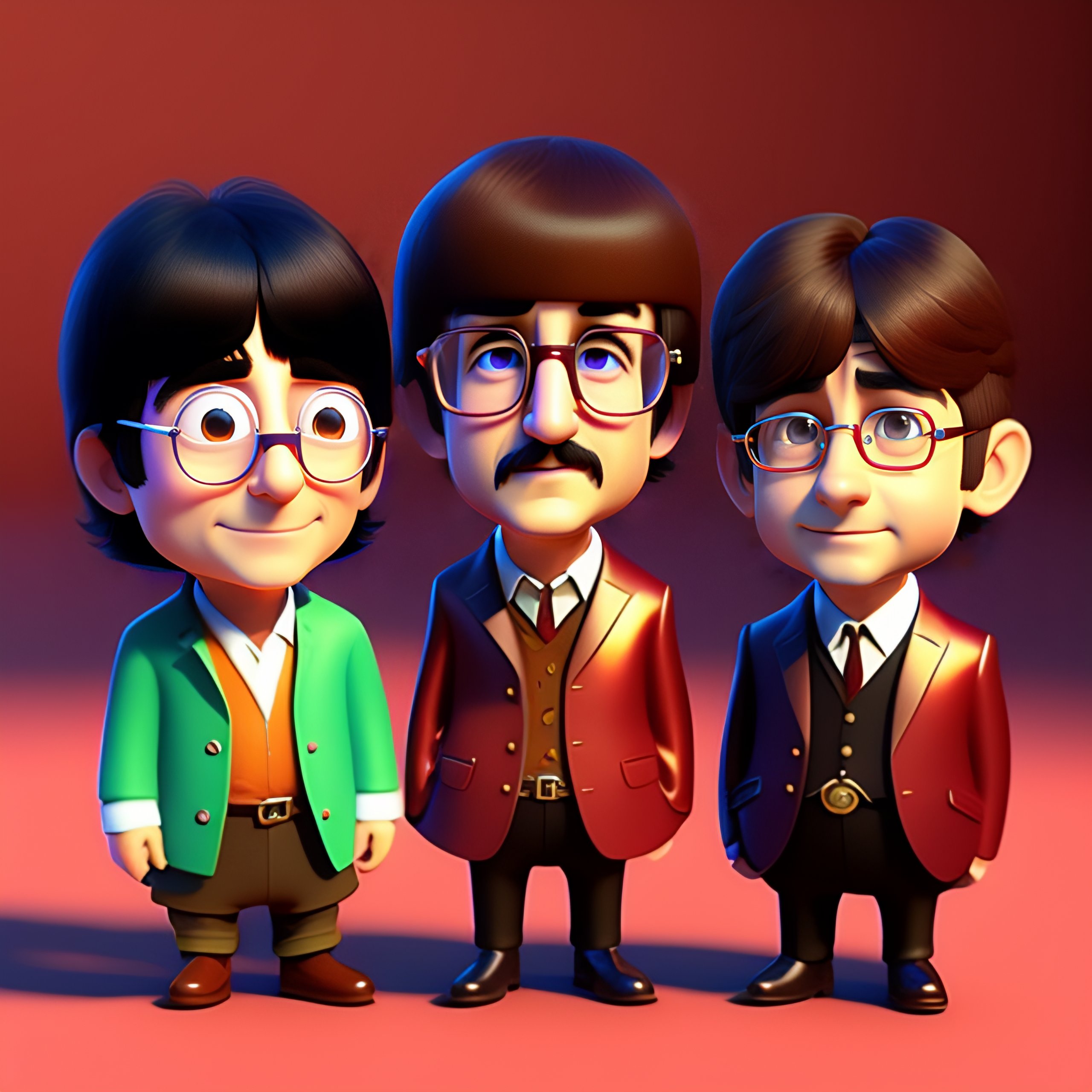 Lexica - The beatles 3d character cartoon disney pixar render