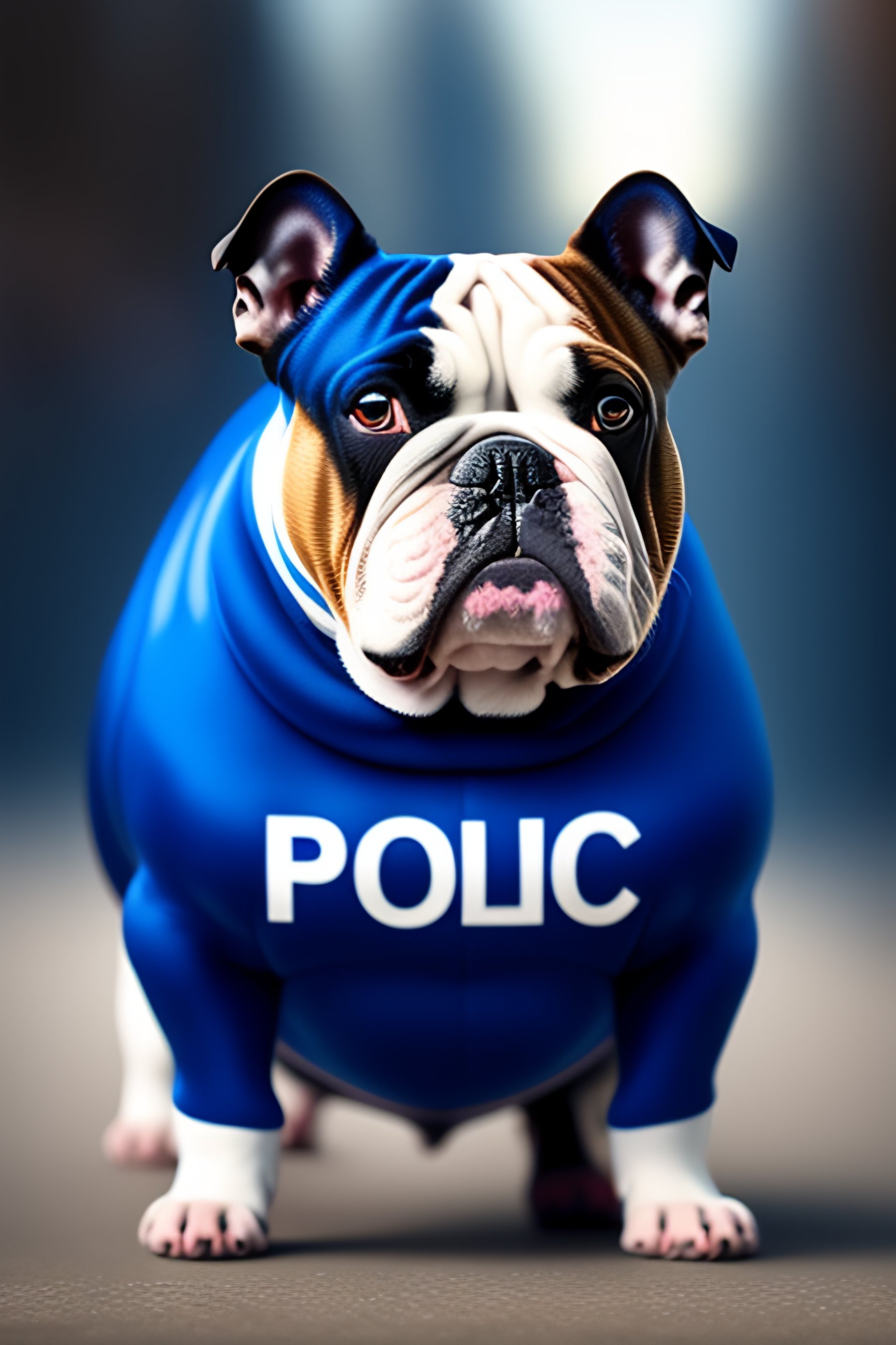 Lexica - A blue police custom silly bulldog