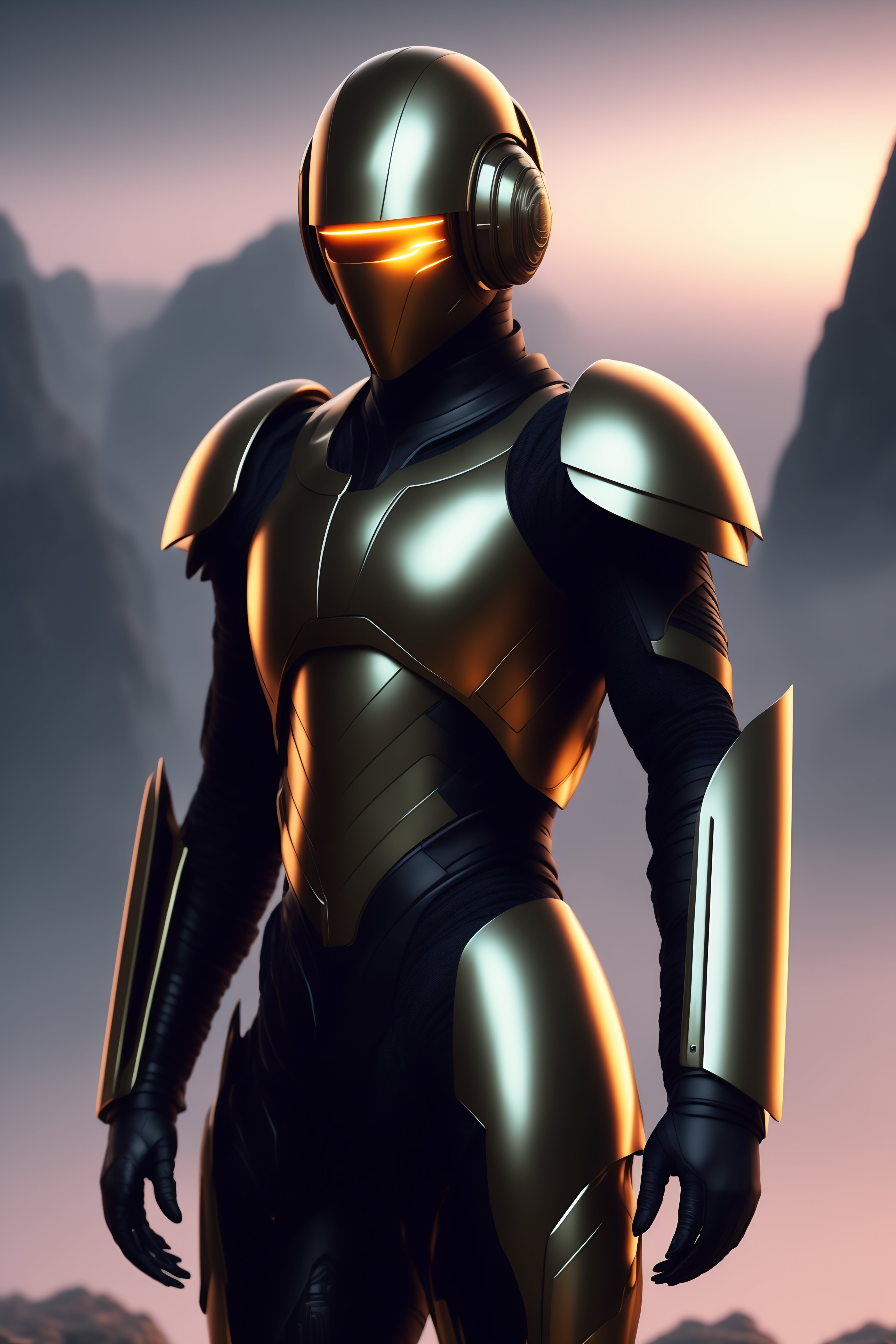 Lexica - An male android investigator with sleek, body off dull metal ...