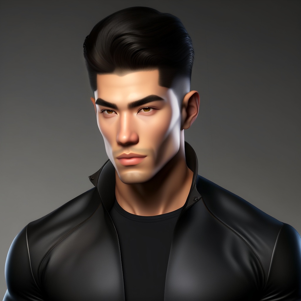 Lexica - Thirty-year-old man, white skin, black hair, black eyes, thin ...