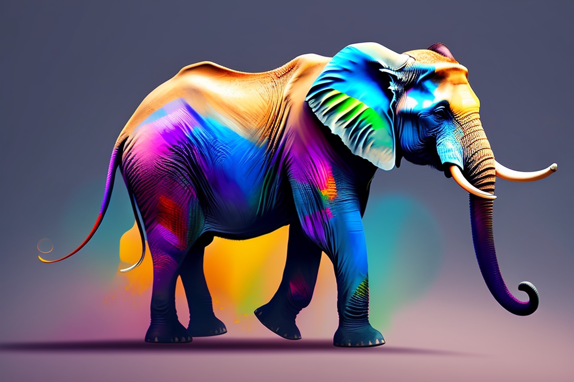 Lexica - Abstract, african elephant, 8k, elephant, colorfull, art ...