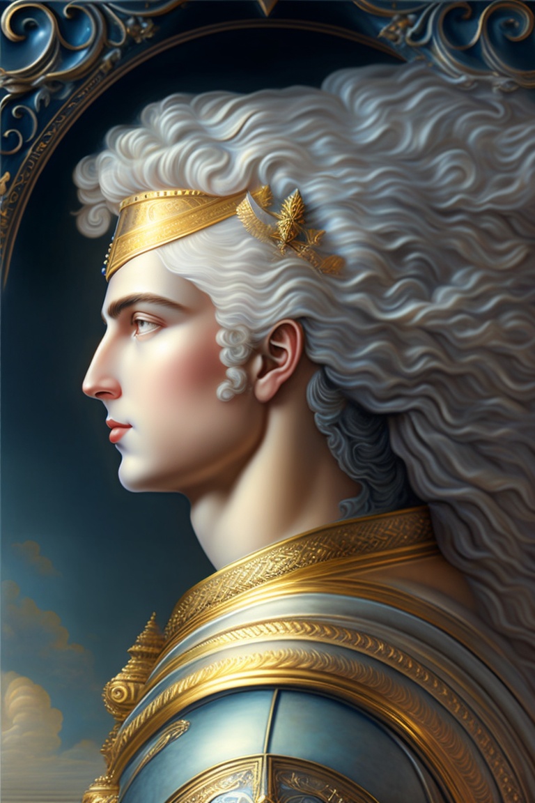 Lexica - Handsome portait of god Apollo, profile, Gustave Doré style ...
