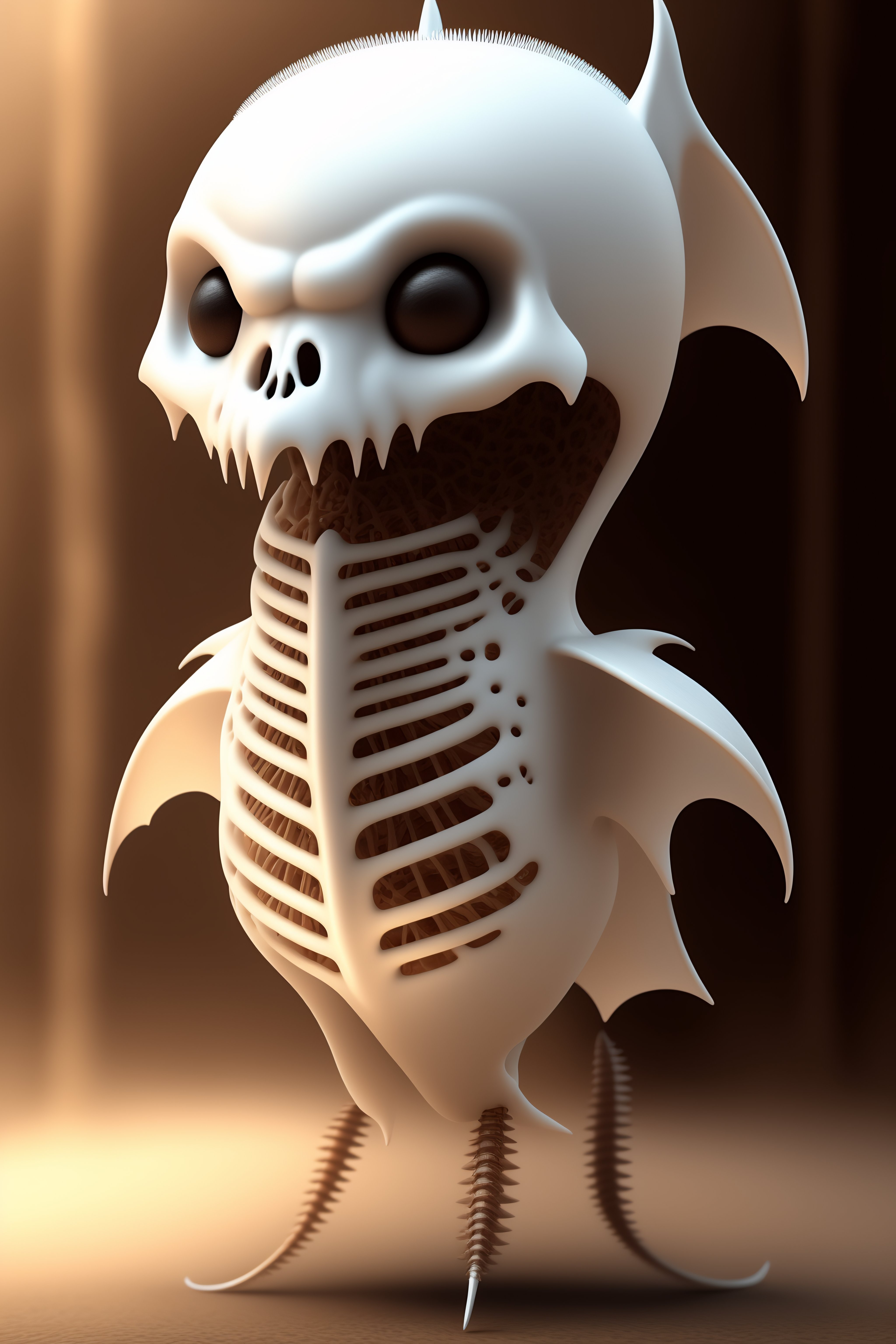 Lexica - Annoying white bat with a big head, weird body parts and looks ...