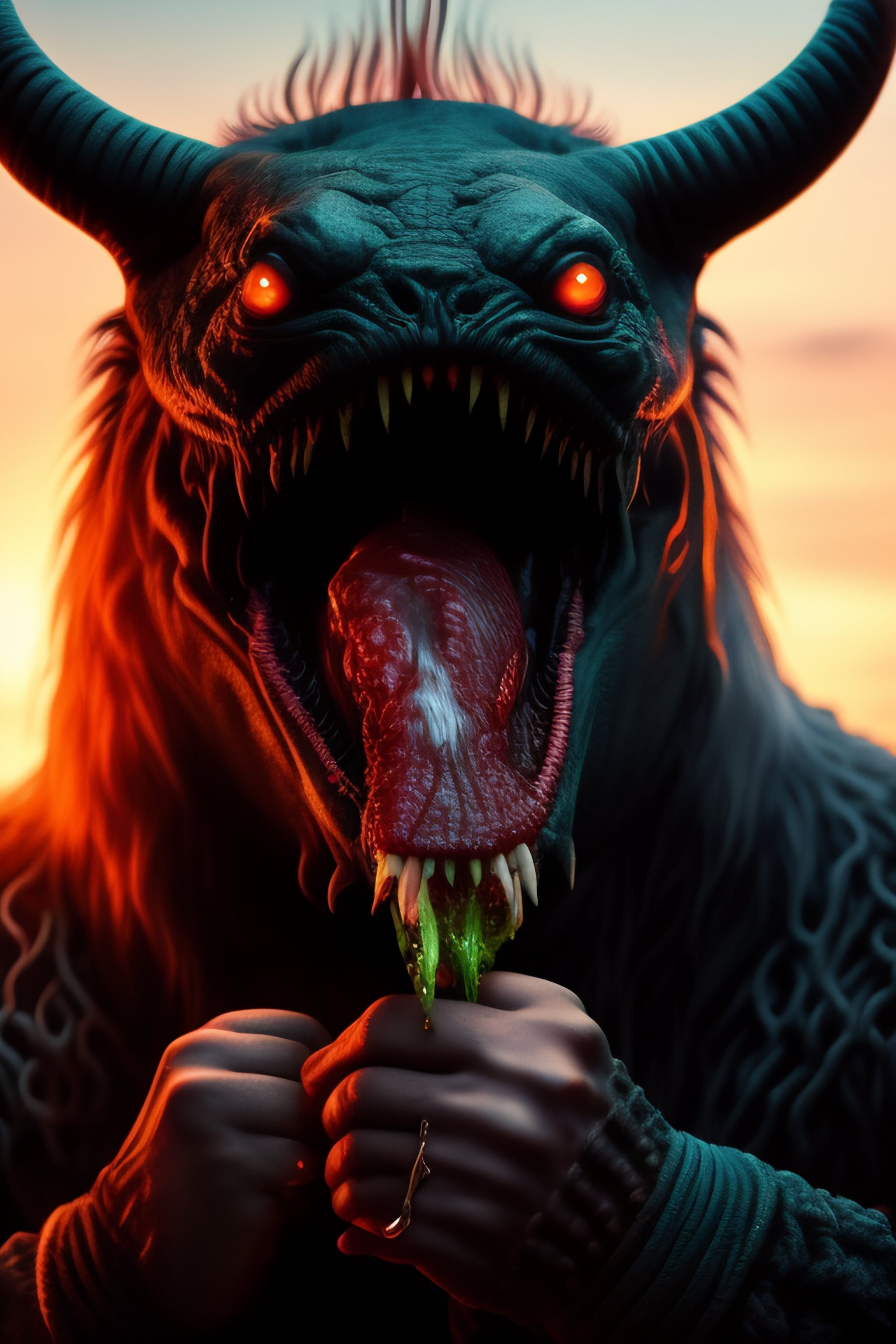 Lexica - A demonic, grotesque , horror , creature eating a human ...