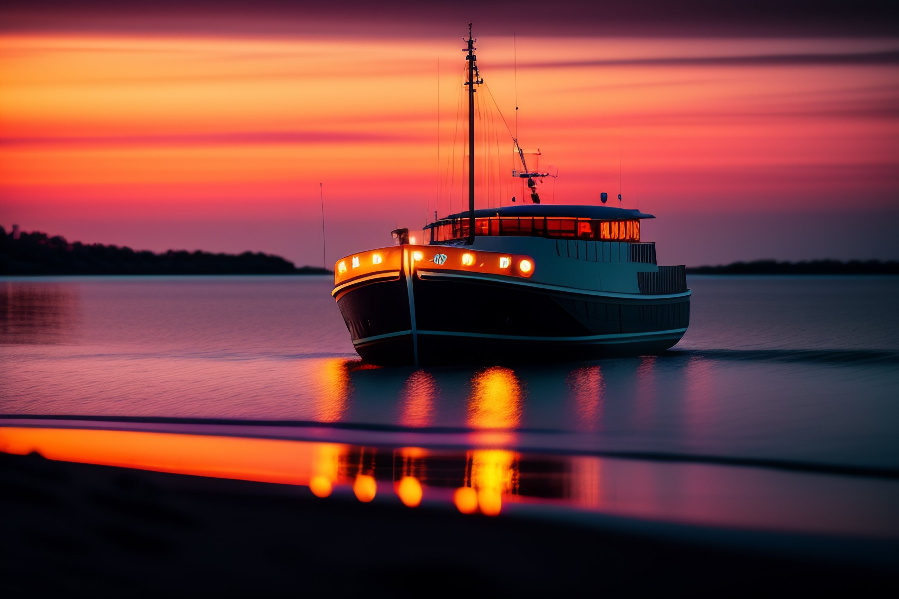 Lexica - Cinematic scene of a boat , sharp, 35 mm, 8k, cinematic ...