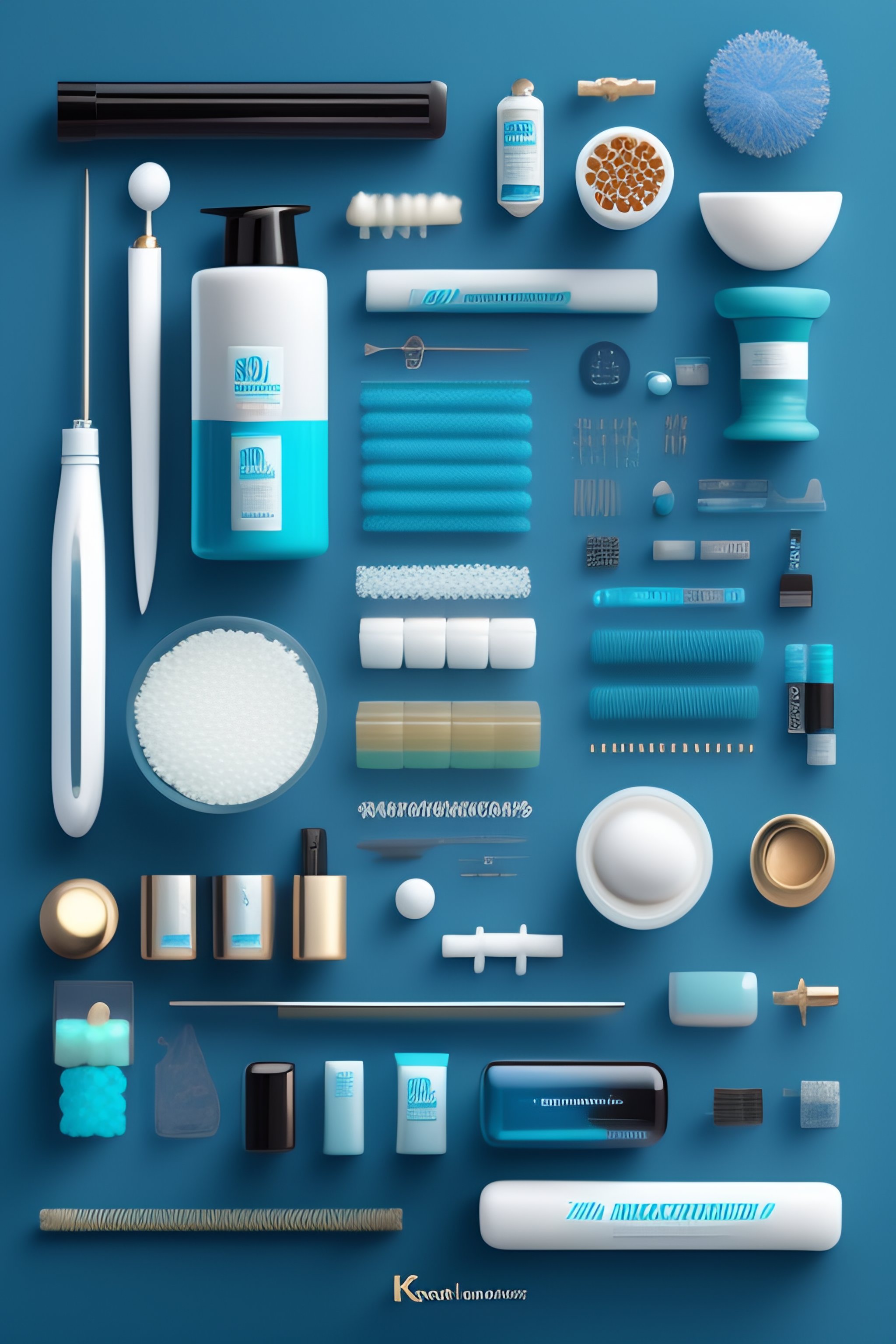 Lexica - "Toothpaste costumes and props, knolling, knolling layout ...