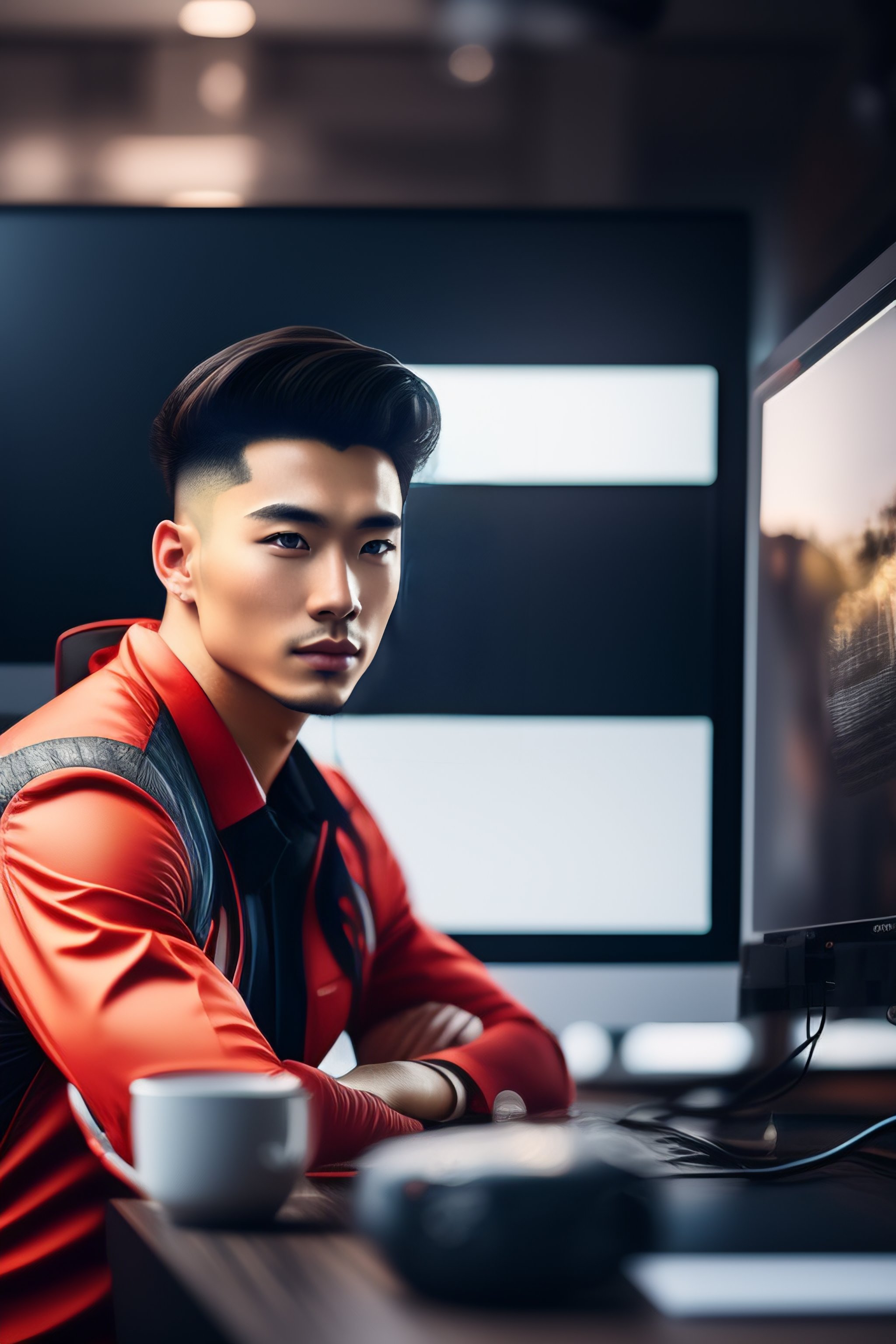 Lexica - A professional photograph of 22 year old men working as ...