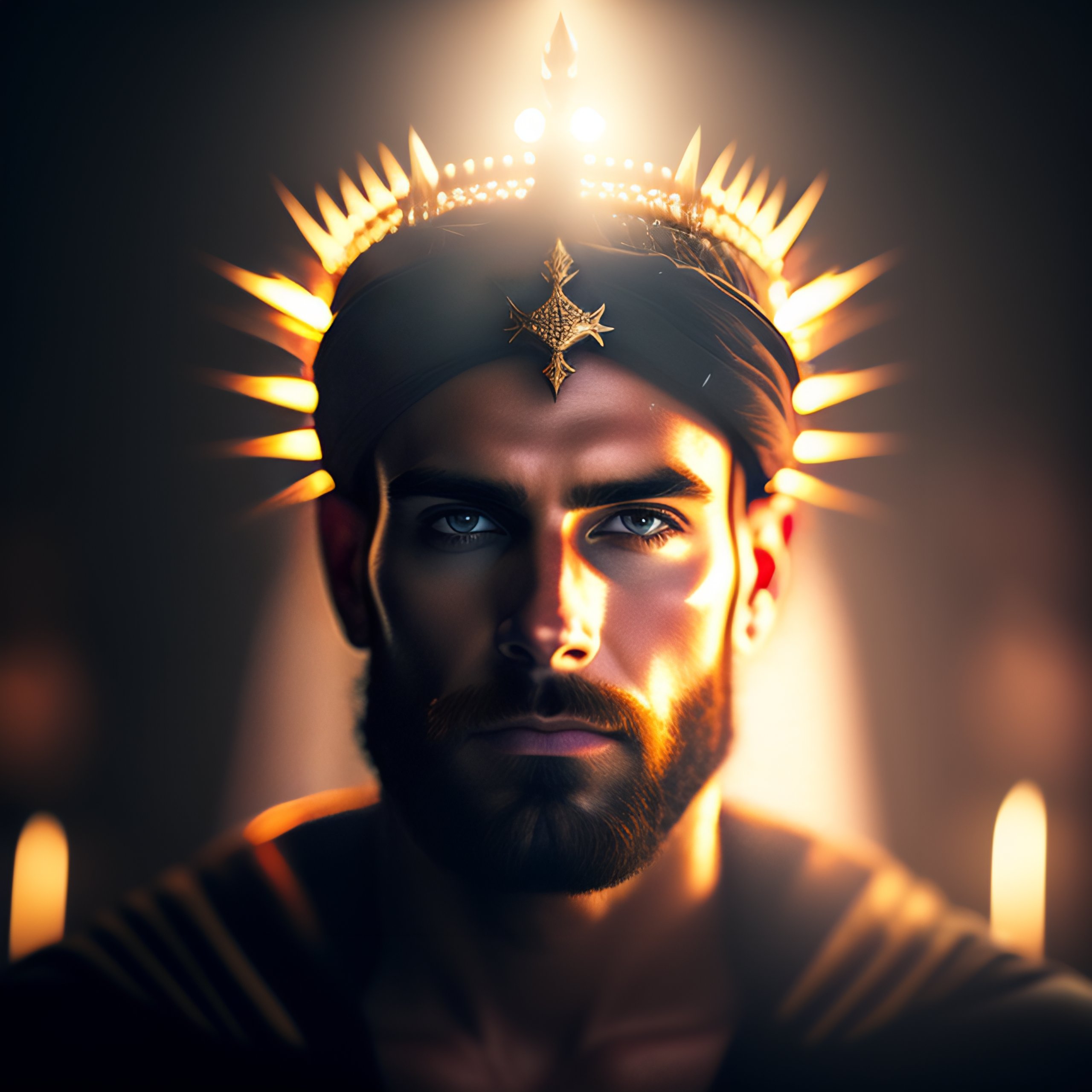 Lexica - Jesus, king, crown of thorns, realistic photography, shining ...