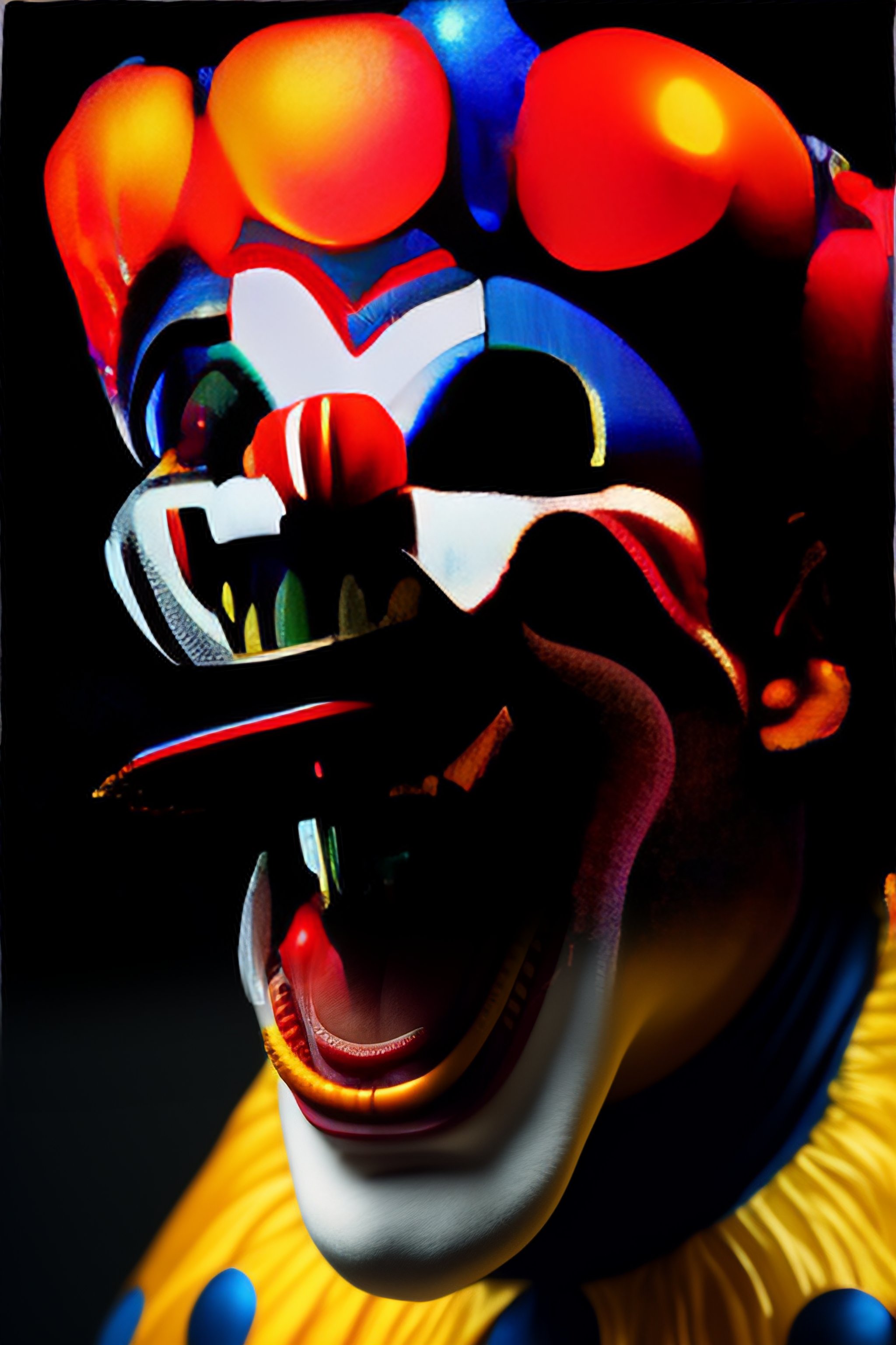 Lexica - Scary clown, clown - spider, big, scary smile, big tooths