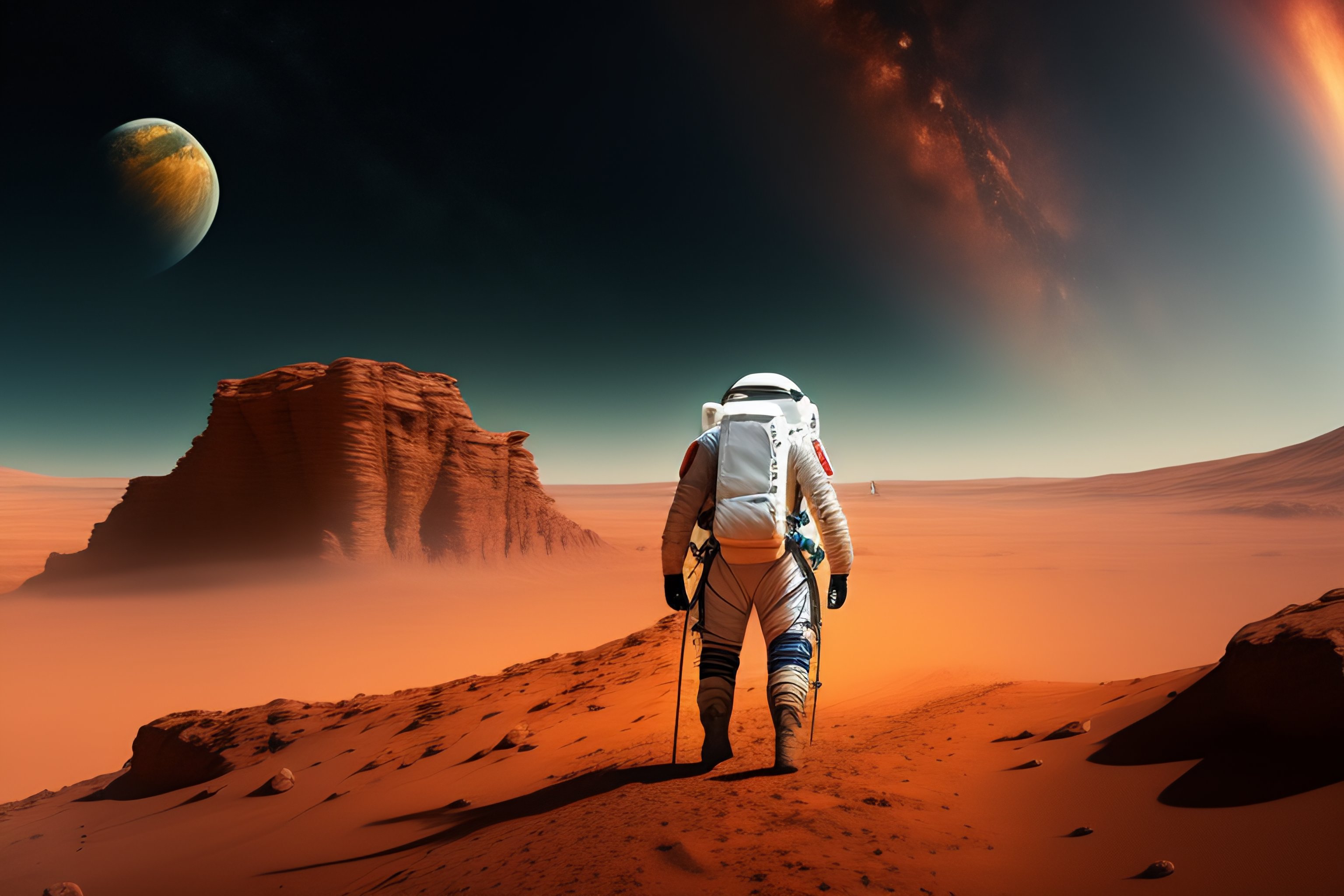 Lexica - An astronaut exploring mars