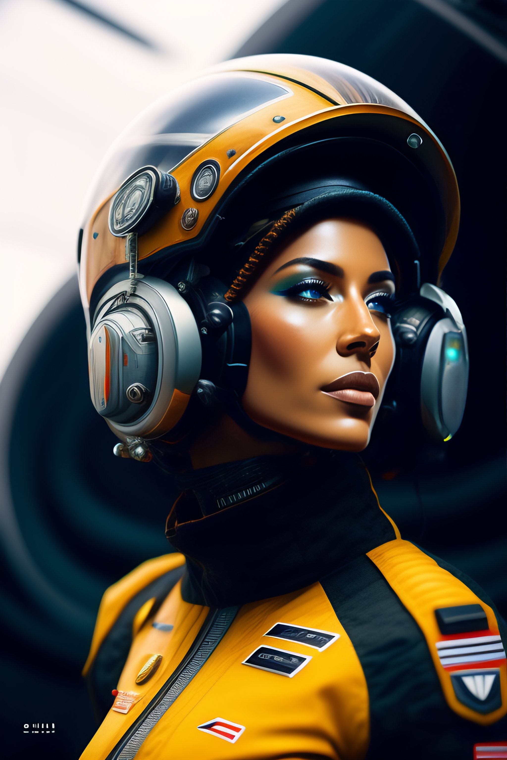 Lexica - Cyborg pilot wired to commands, detailed minimalist interior ...
