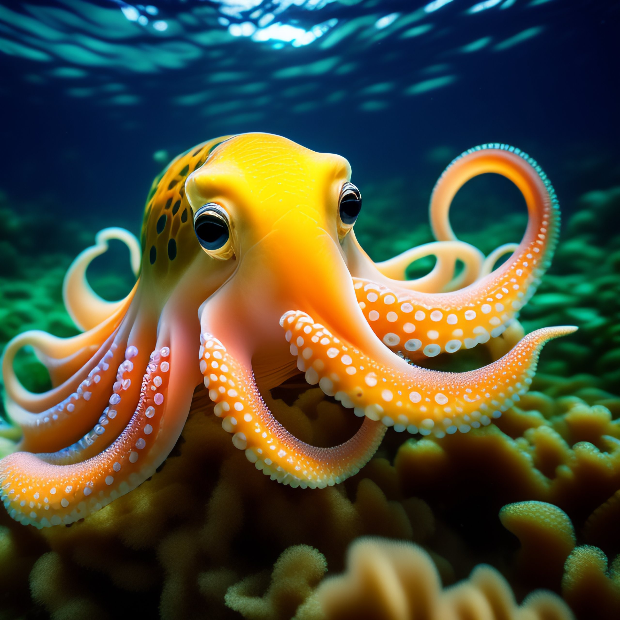 Lexica - Octopus scared of fish