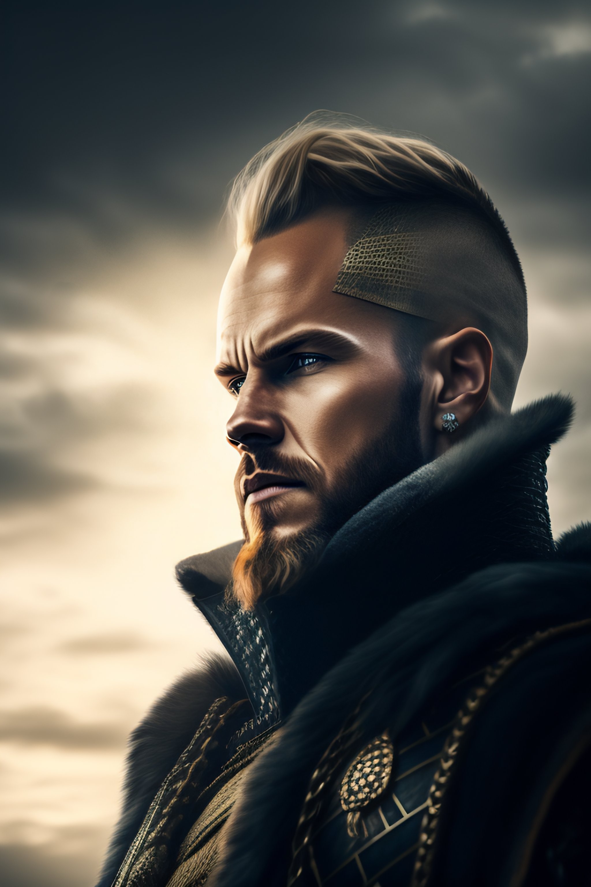 Lexica - Portrait of Floki from Vikings sitting on top of a futuristic ...
