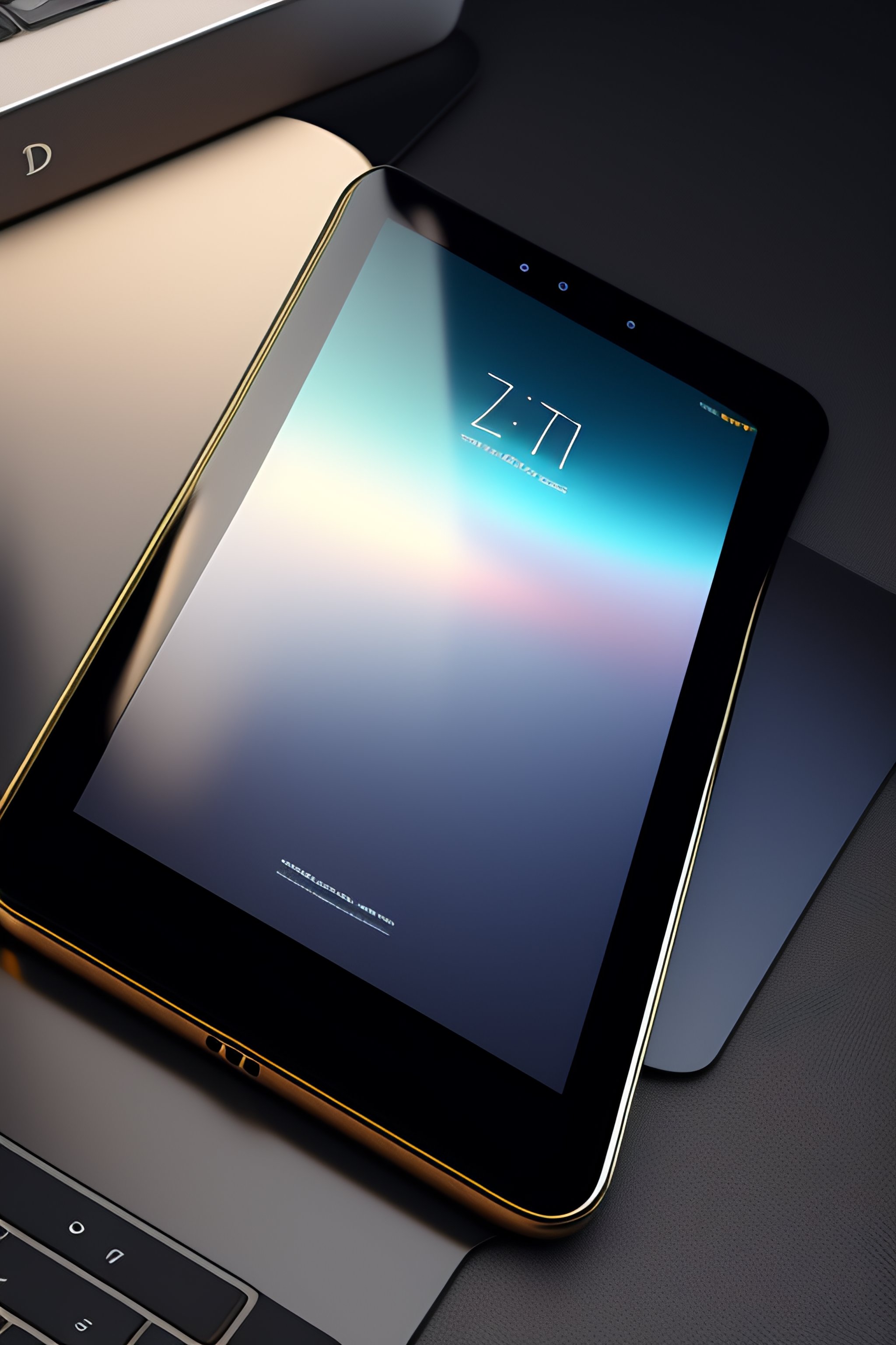 Lexica - Realistic 3D render of a futuristic tablet, ultra thin and ...