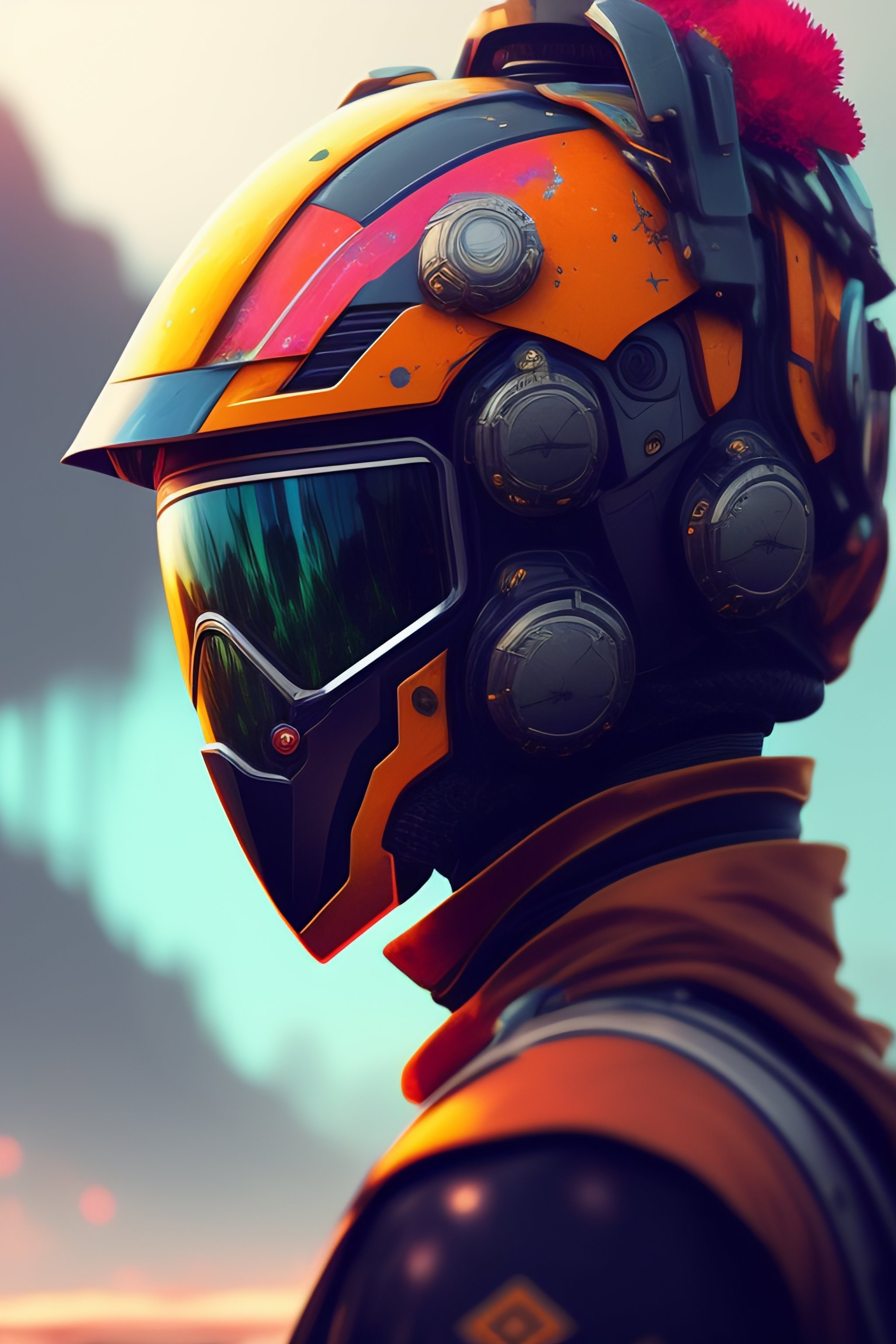 Robot Helmet Drawings