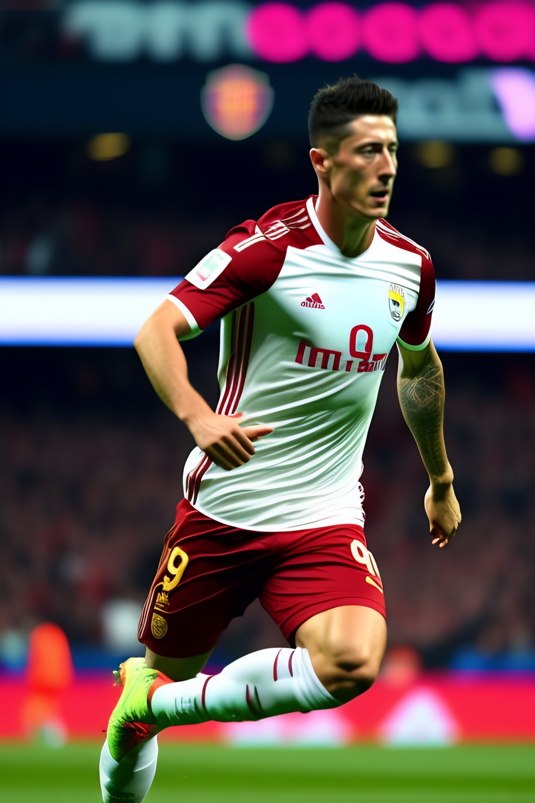 Lexica - Robert lewandowski playing in a stadium with barcelona against ...