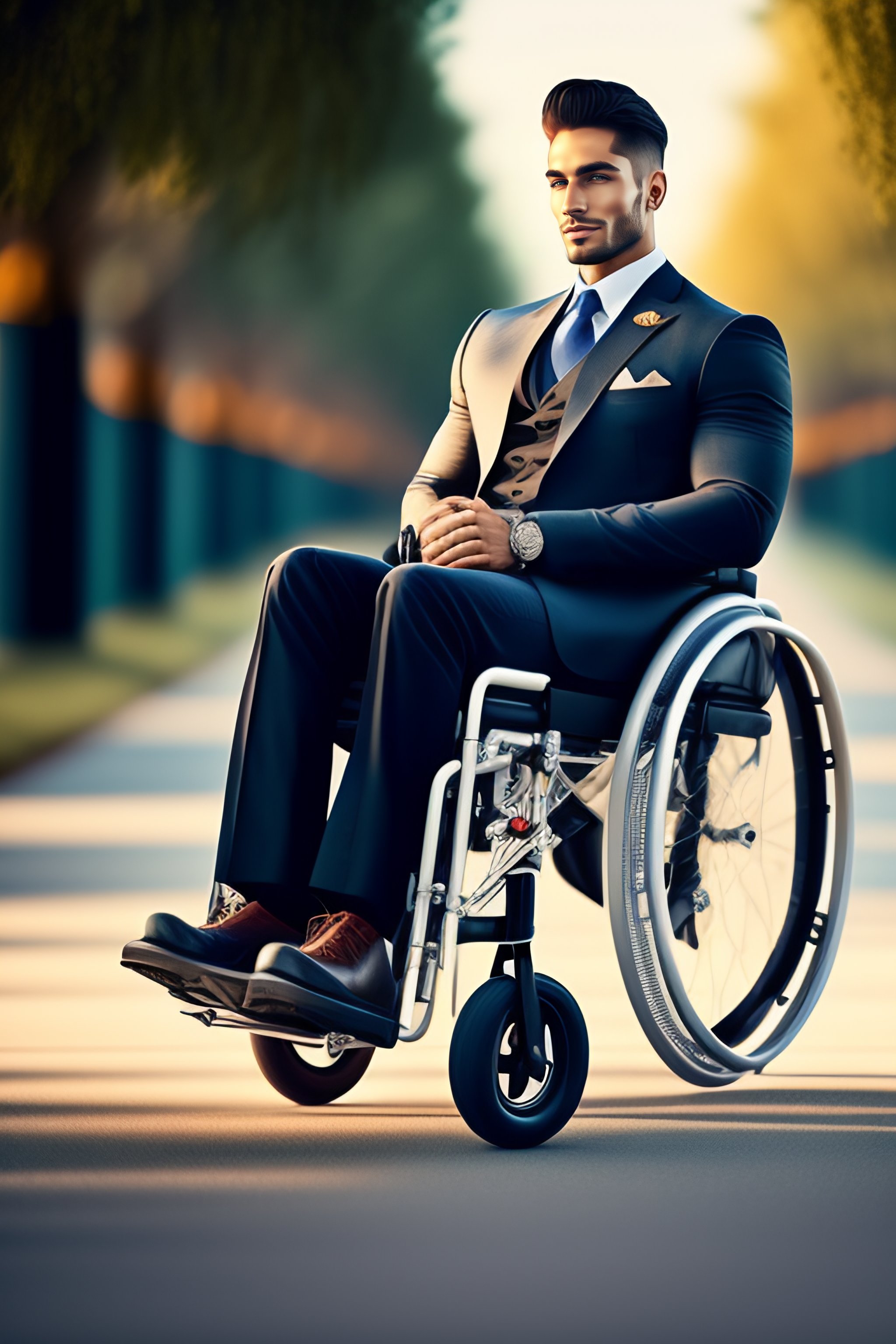 Lexica - Handsome man in wheelchair