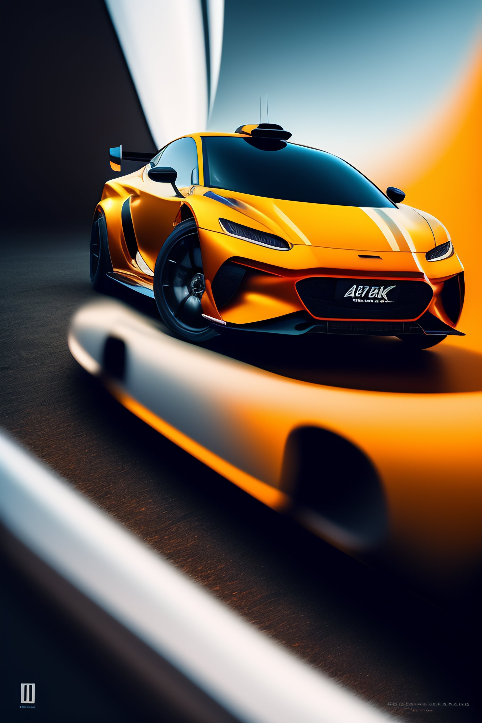 Lexica - Background New york , foreground rally car. painting ...