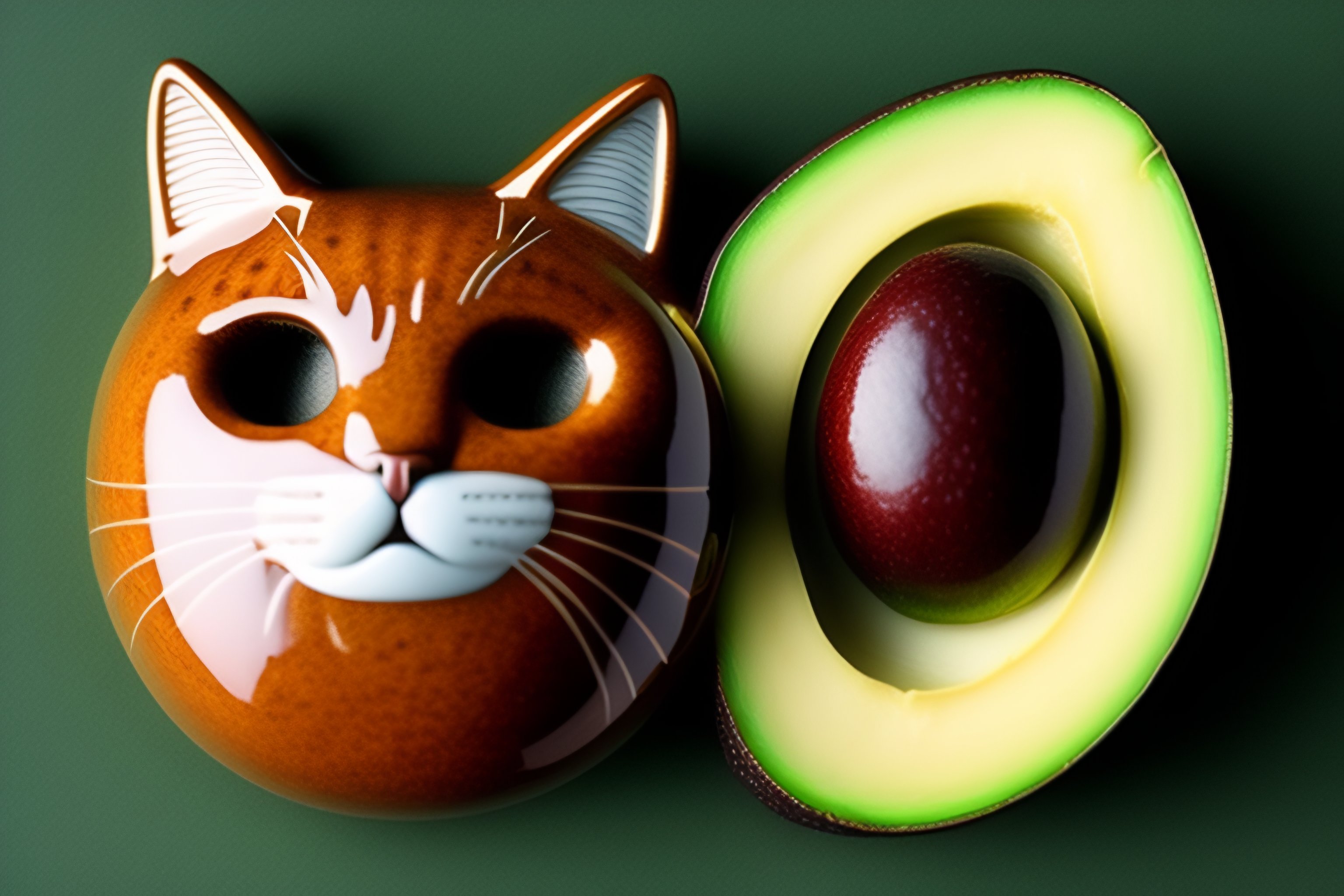 Lexica - Cat shaped avocado, funny
